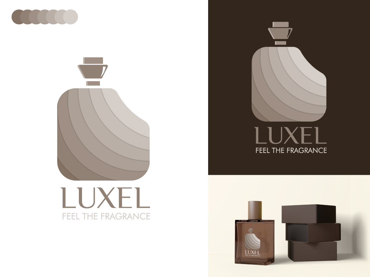 Luxel logo design by Themes Fusion on Dribbble