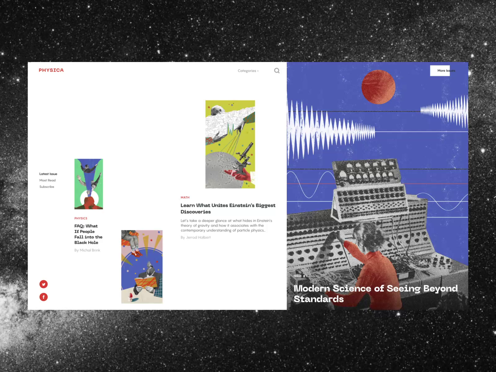 Physica Magazine Design by tubik UX for tubik on Dribbble