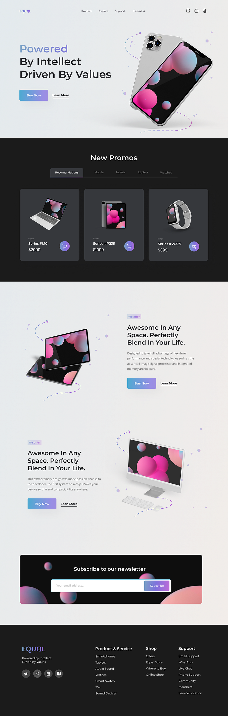 Equal - Gadgets Marketplace Website by Syafrini Nabilla 𐙚 ˚ for ...