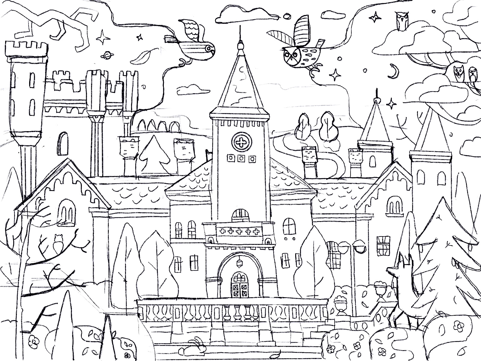 Owl Castle by Alex Krugli on Dribbble