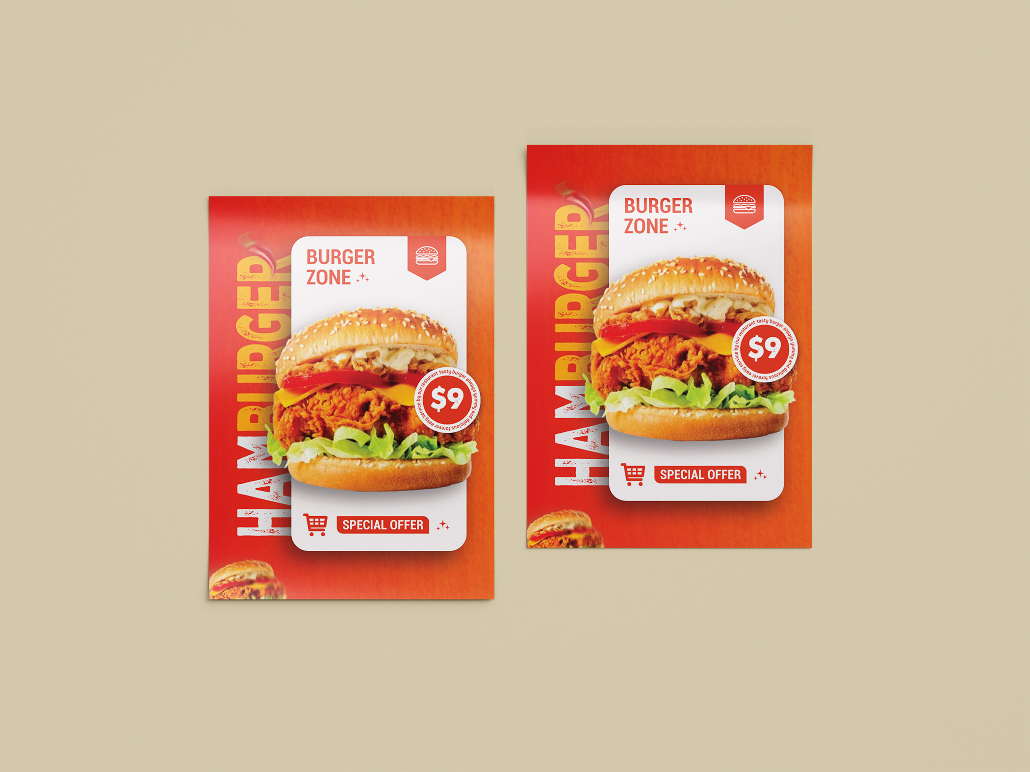 Burger Flyer | Food Poster | Food Flyer by Bristy Sultana on Dribbble