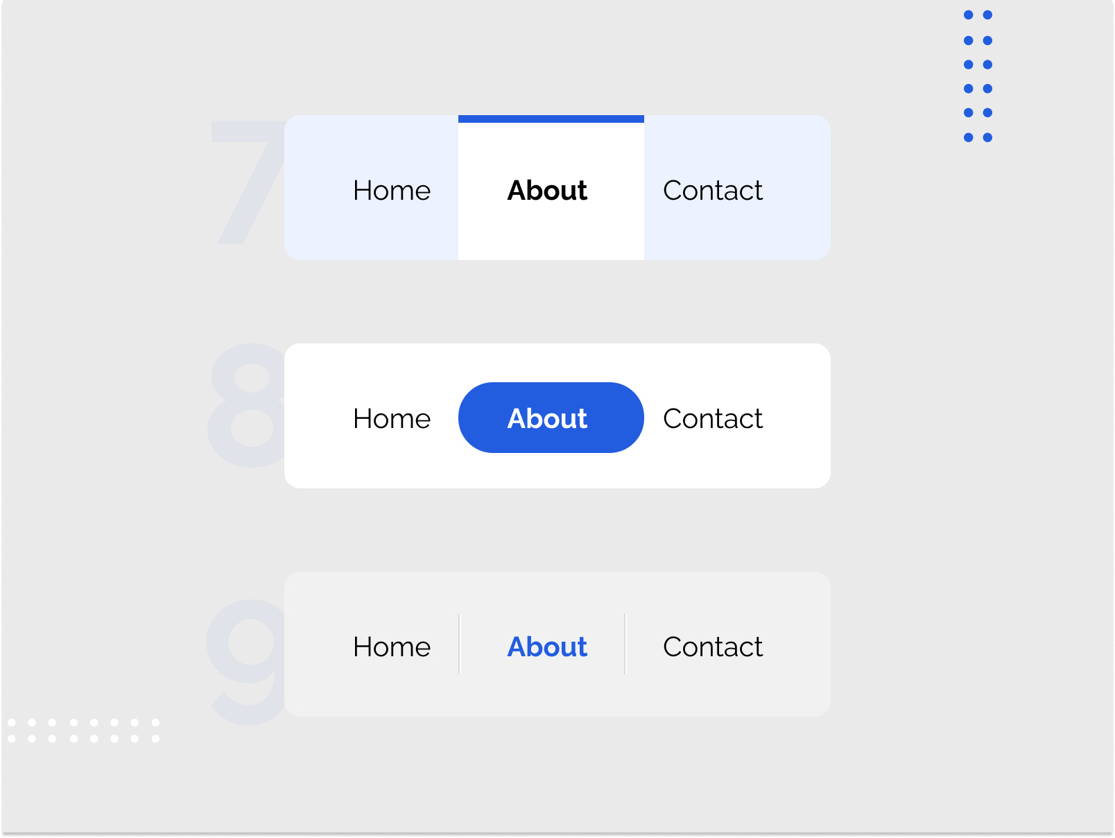 Types of Tabs by Chinmay-Tal on Dribbble