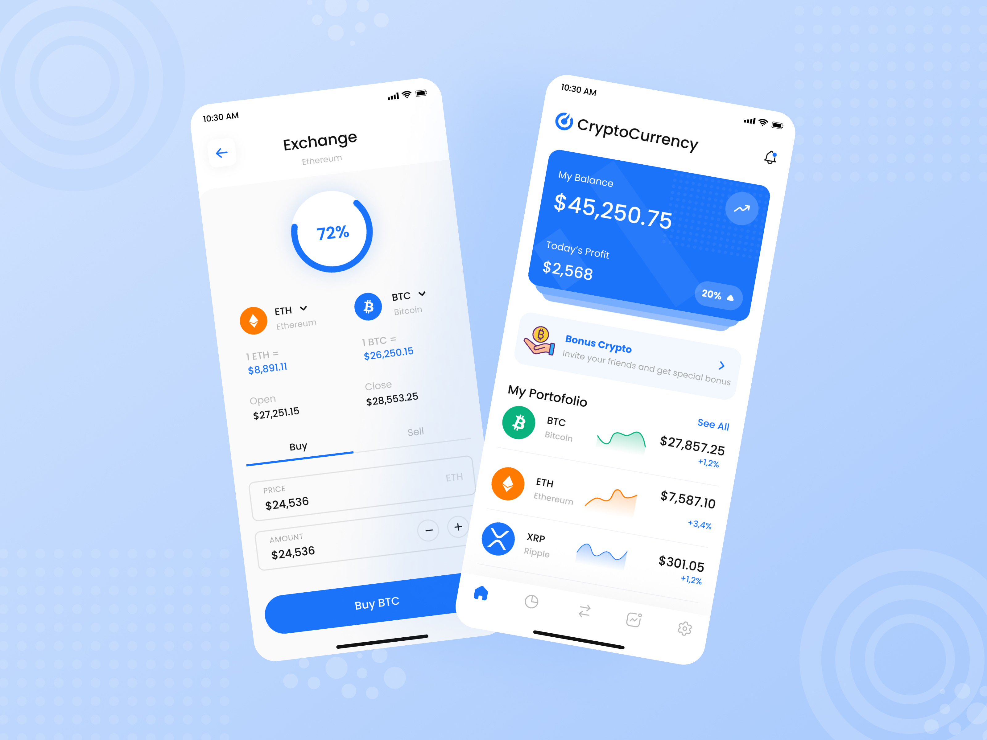 Cryptocurrency app design by Sajib Ahmed for SylGraph on Dribbble