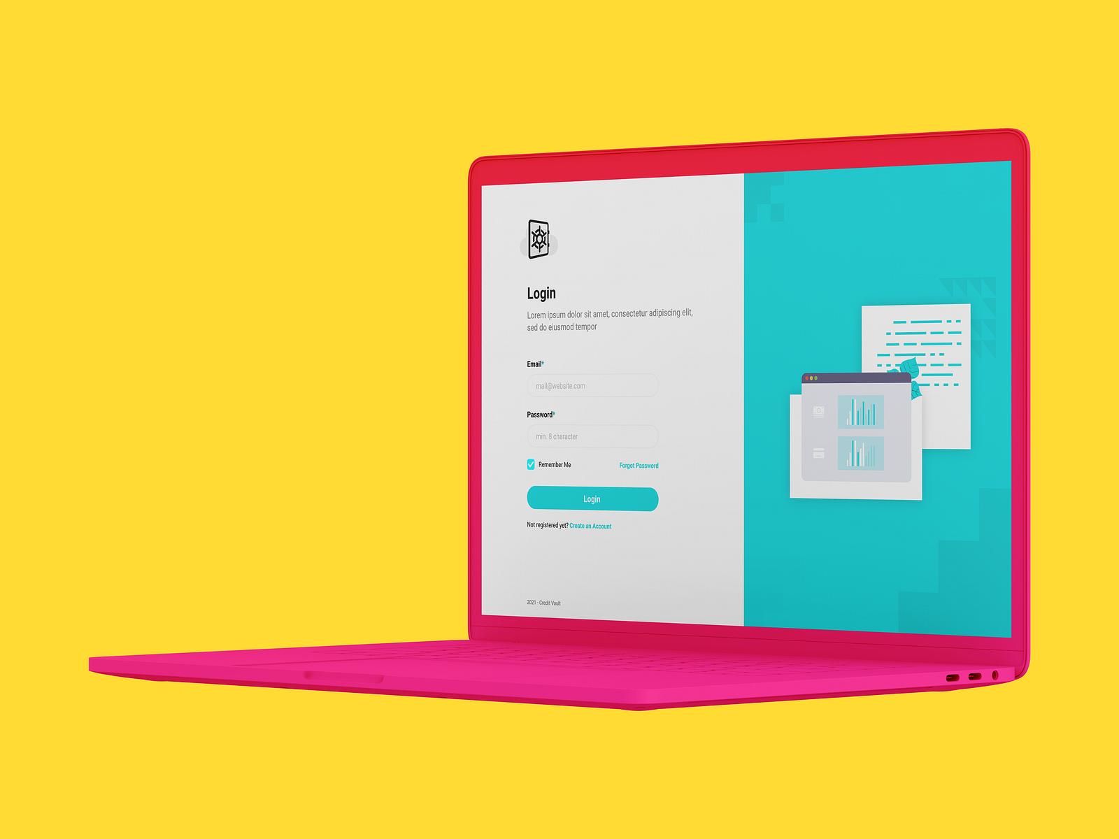 Credit Vault + Login Screen by Bryan Soto on Dribbble