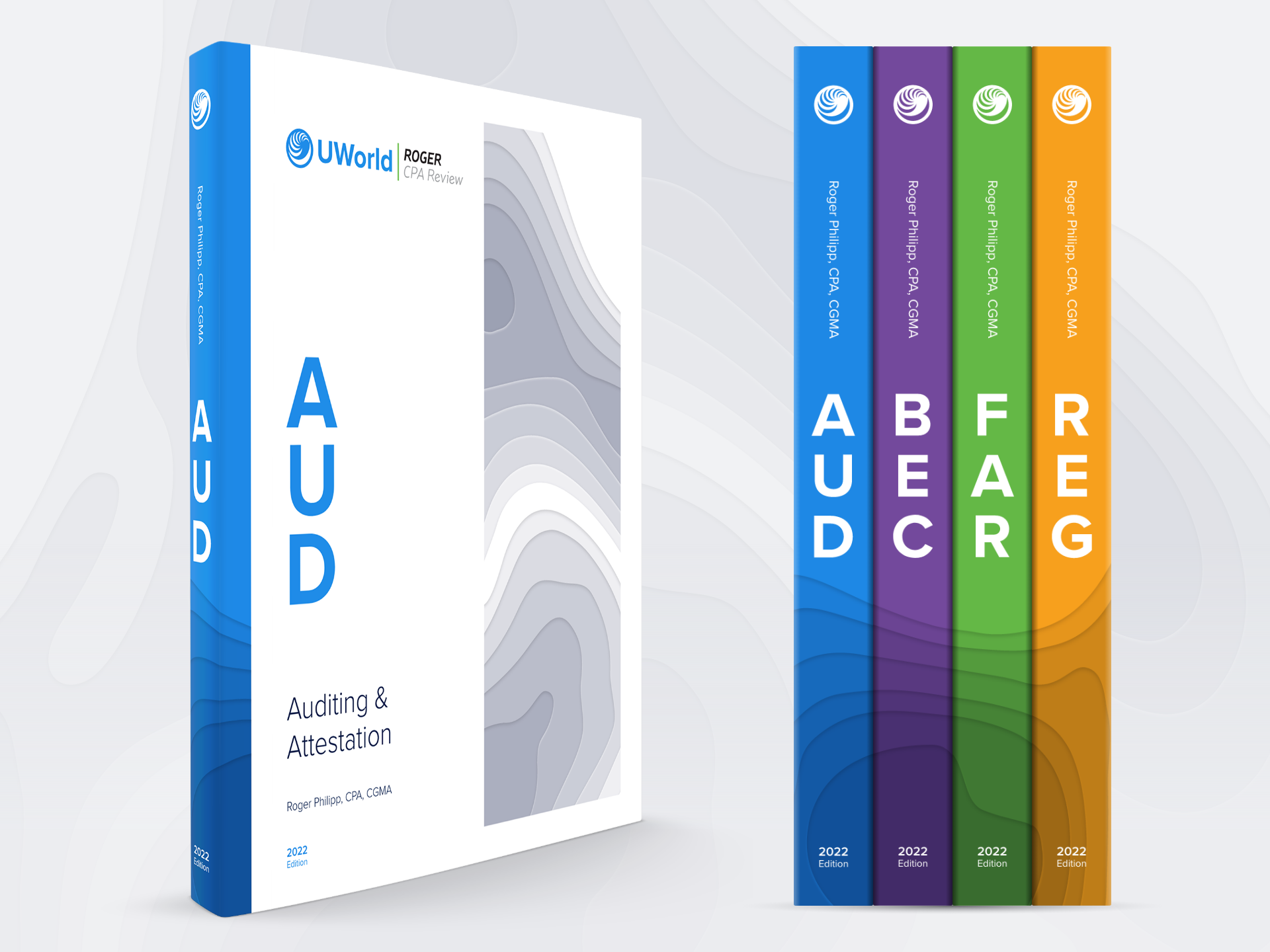 UWorld Roger CPA Review 2022 Book Cover Design by Josh Jones on Dribbble