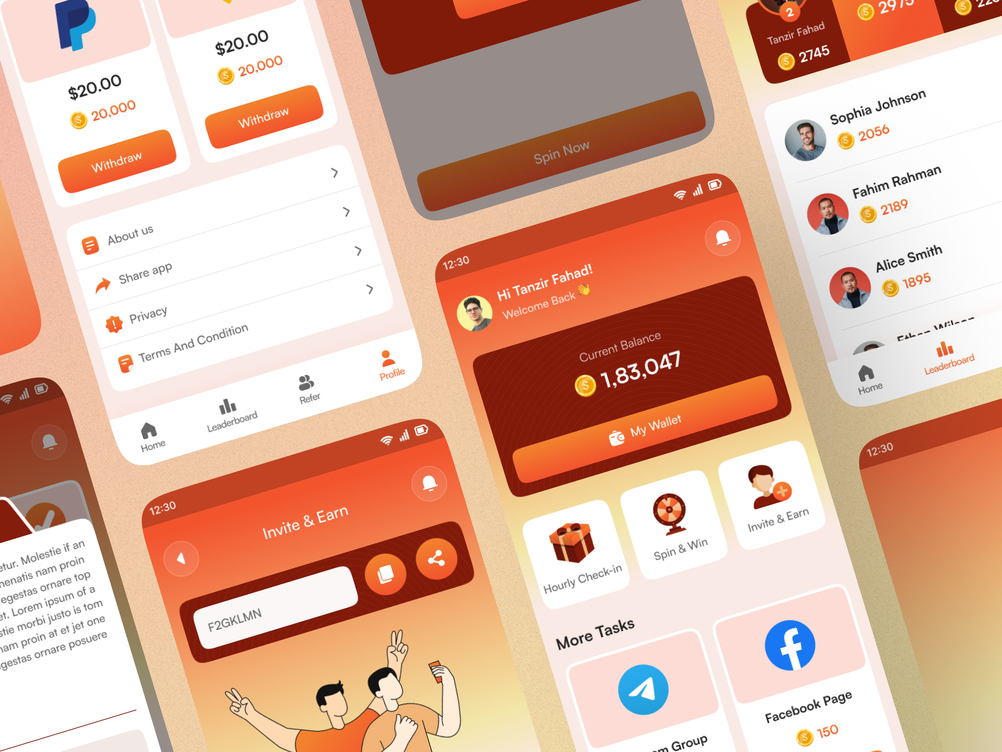 Earning Rewards App UI Design by Softnextit on Dribbble