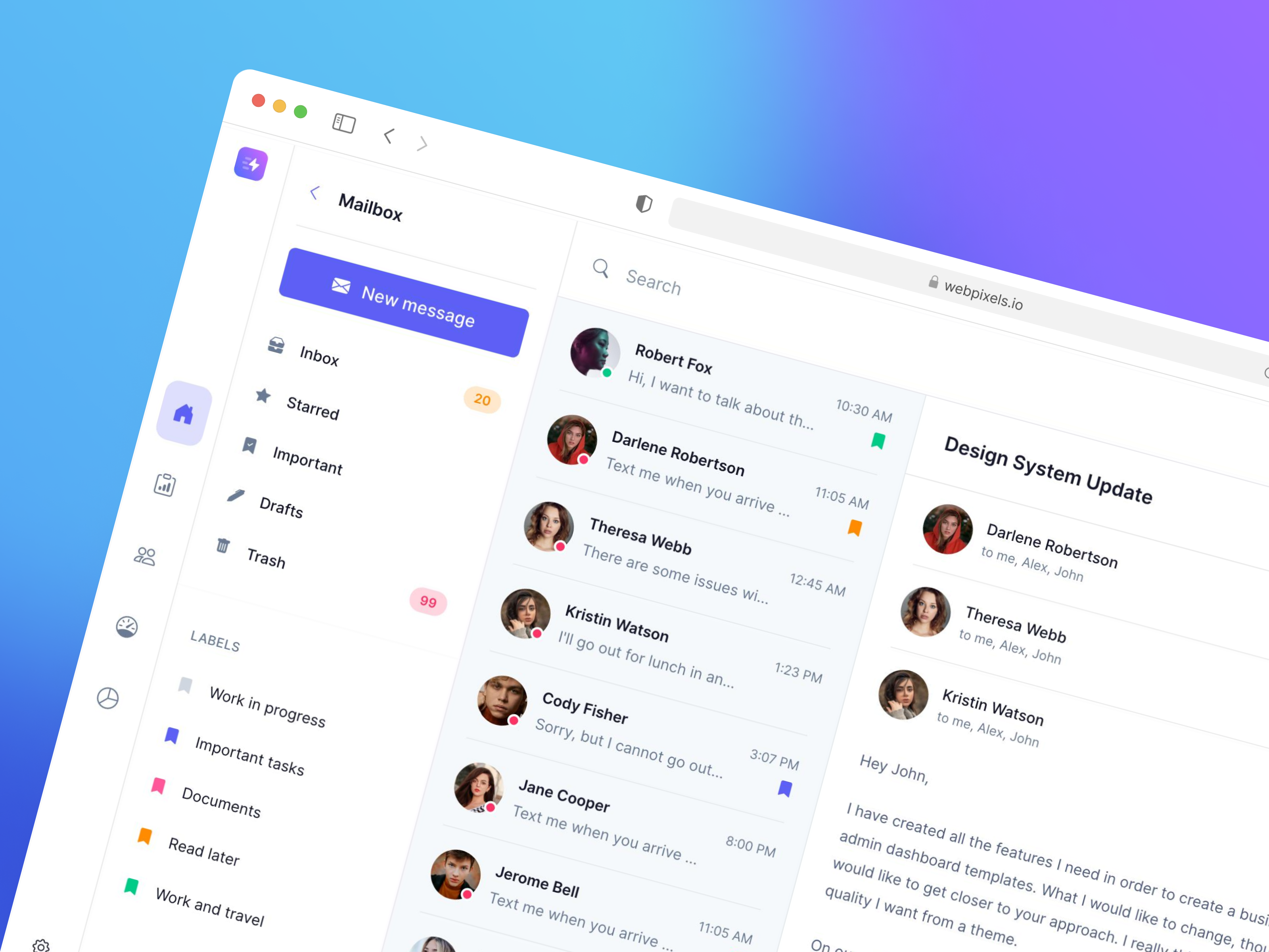 Bootstrap chat templates - Made by Webpixels by Webpixels on Dribbble