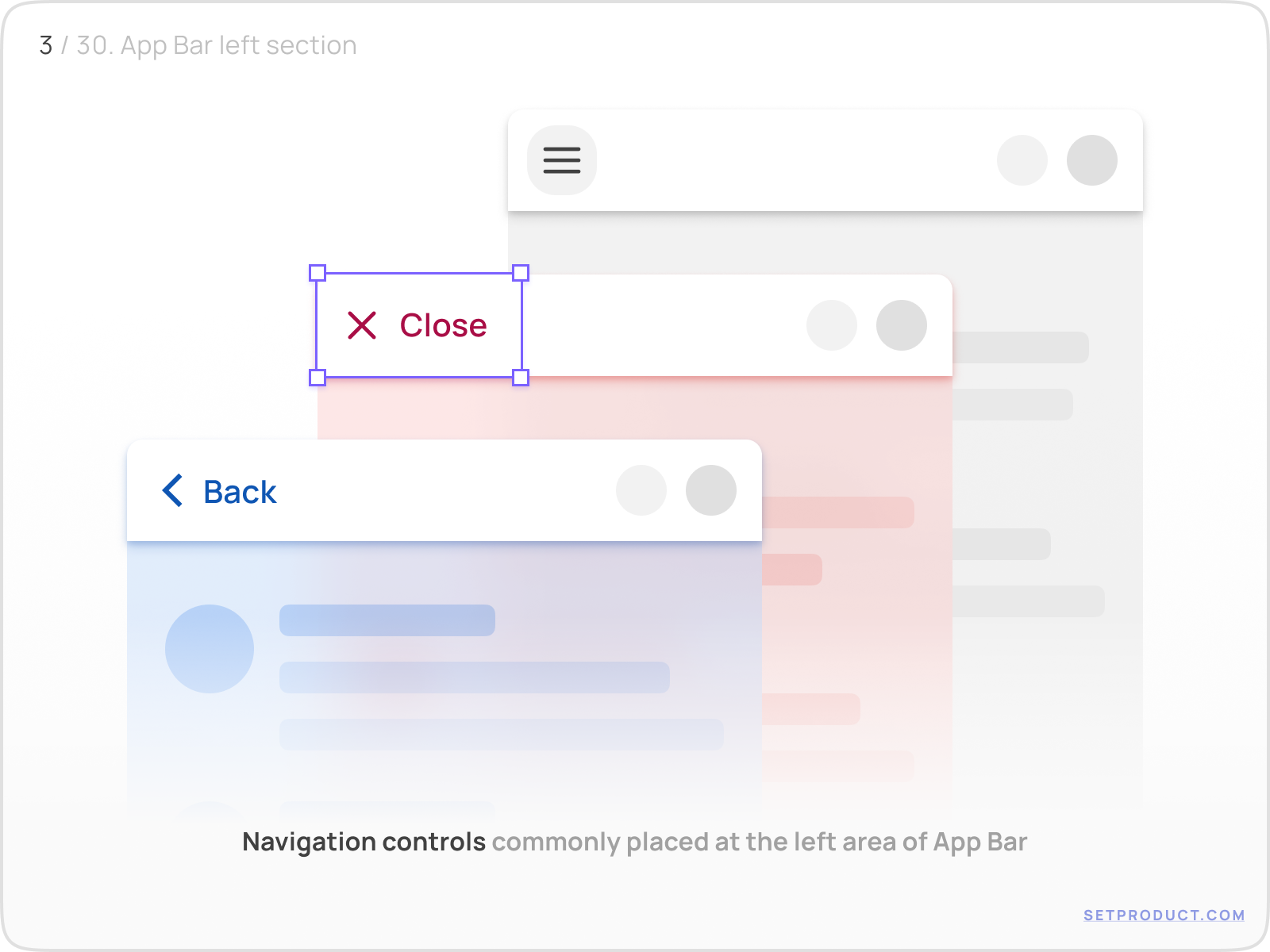 App Bar (Navbar) UI design — Mobile & tablet by Roman Kamushken for ...