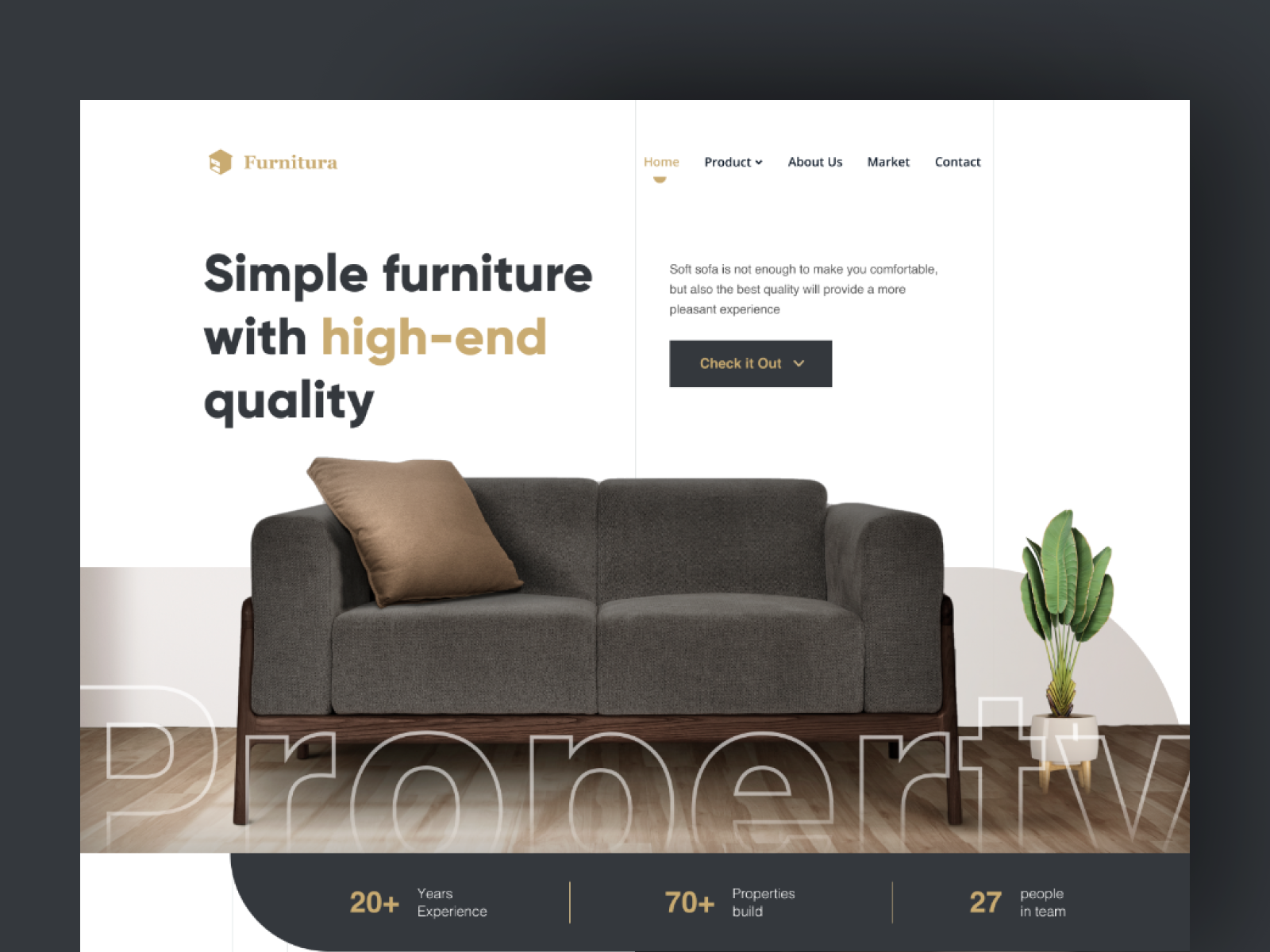 FURNITURA - A FURNITURE LANDING PAGE WEBSITE by Flato UI/UX for One ...