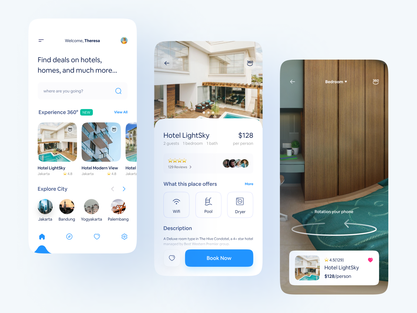 Hotel Booking - App Design Exploration by Ceptari Tyas for Piqo Studio ...