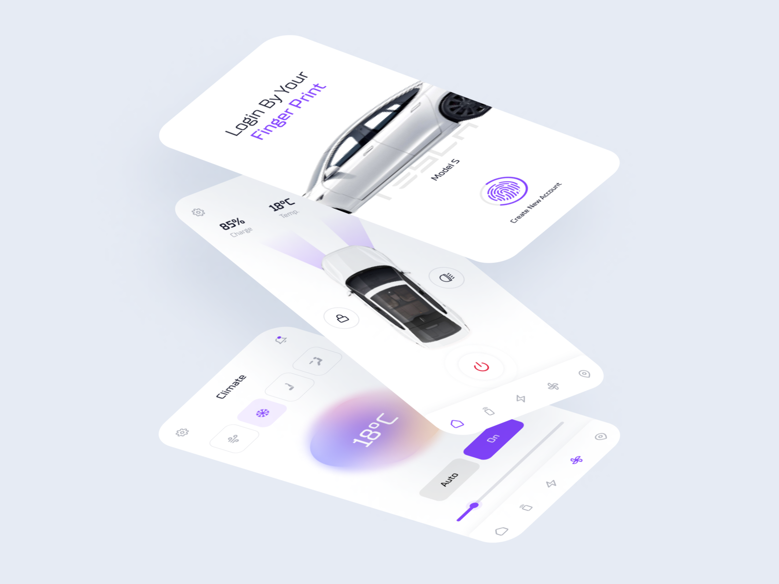 Car Remote Control App (Tesla connected app) by Saad for Musemind on ...