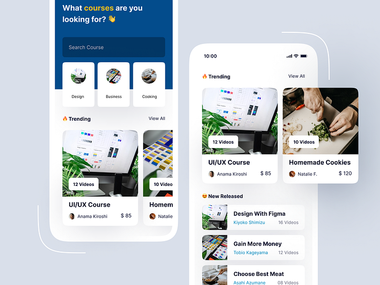Courses📚 • Online Course UI Kit by Viola Primadewi on Dribbble