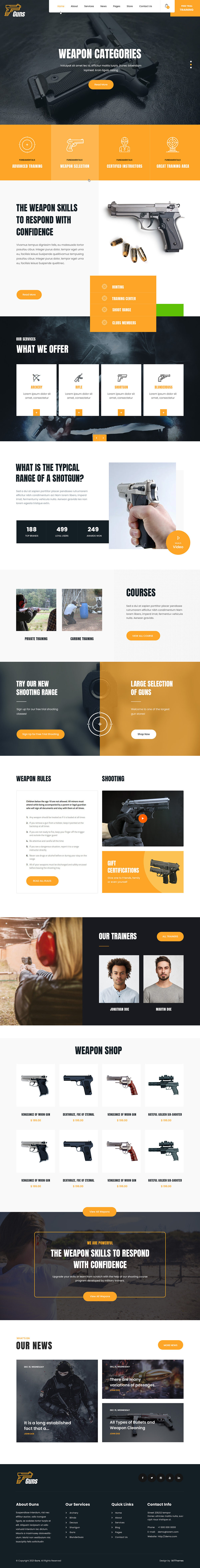 SKT Guns - Military WordPress Theme by SKT Themes on Dribbble