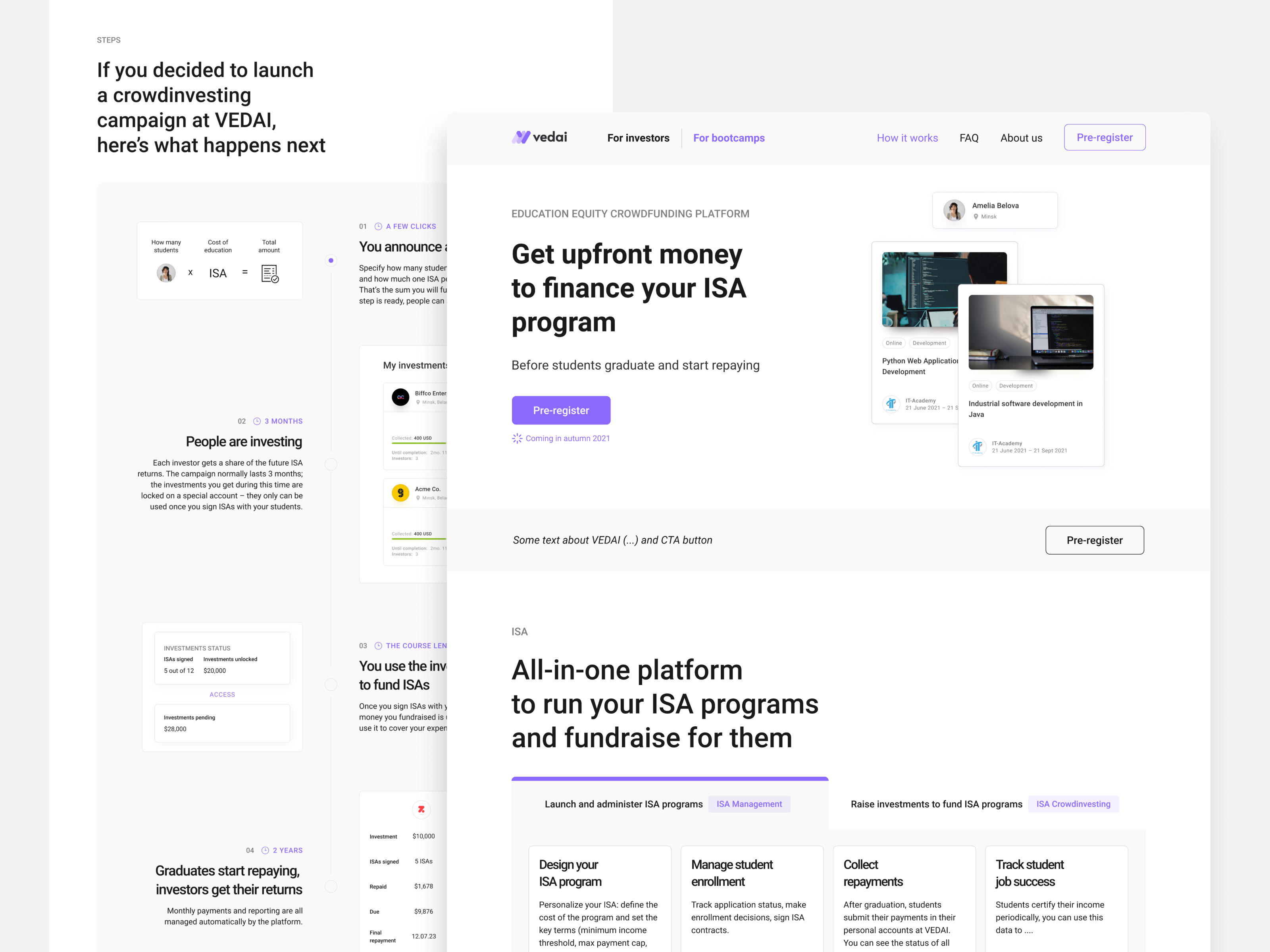 Vedai — landing page by Eugenia Rusak on Dribbble