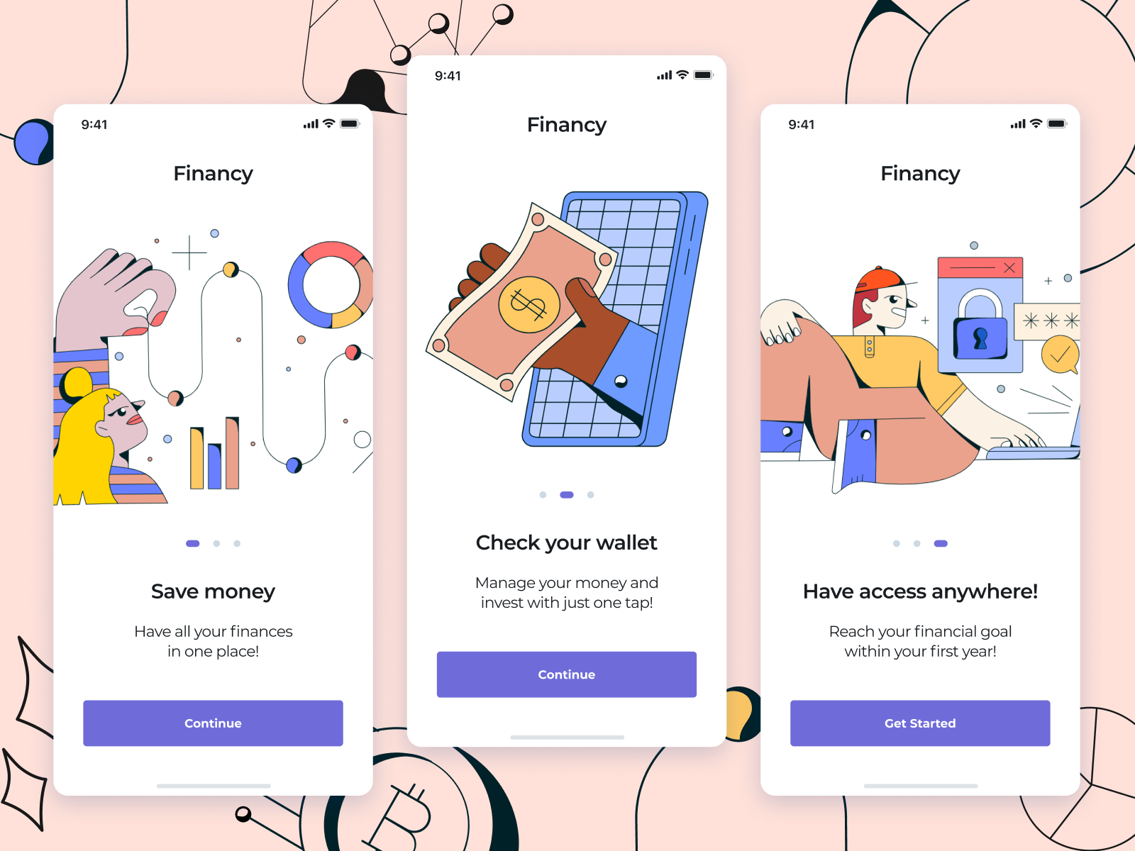 Fancy a Finance App Template? by Blush on Dribbble