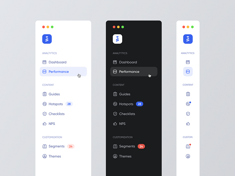 Sidebar Navigation by Omer Erdogan on Dribbble