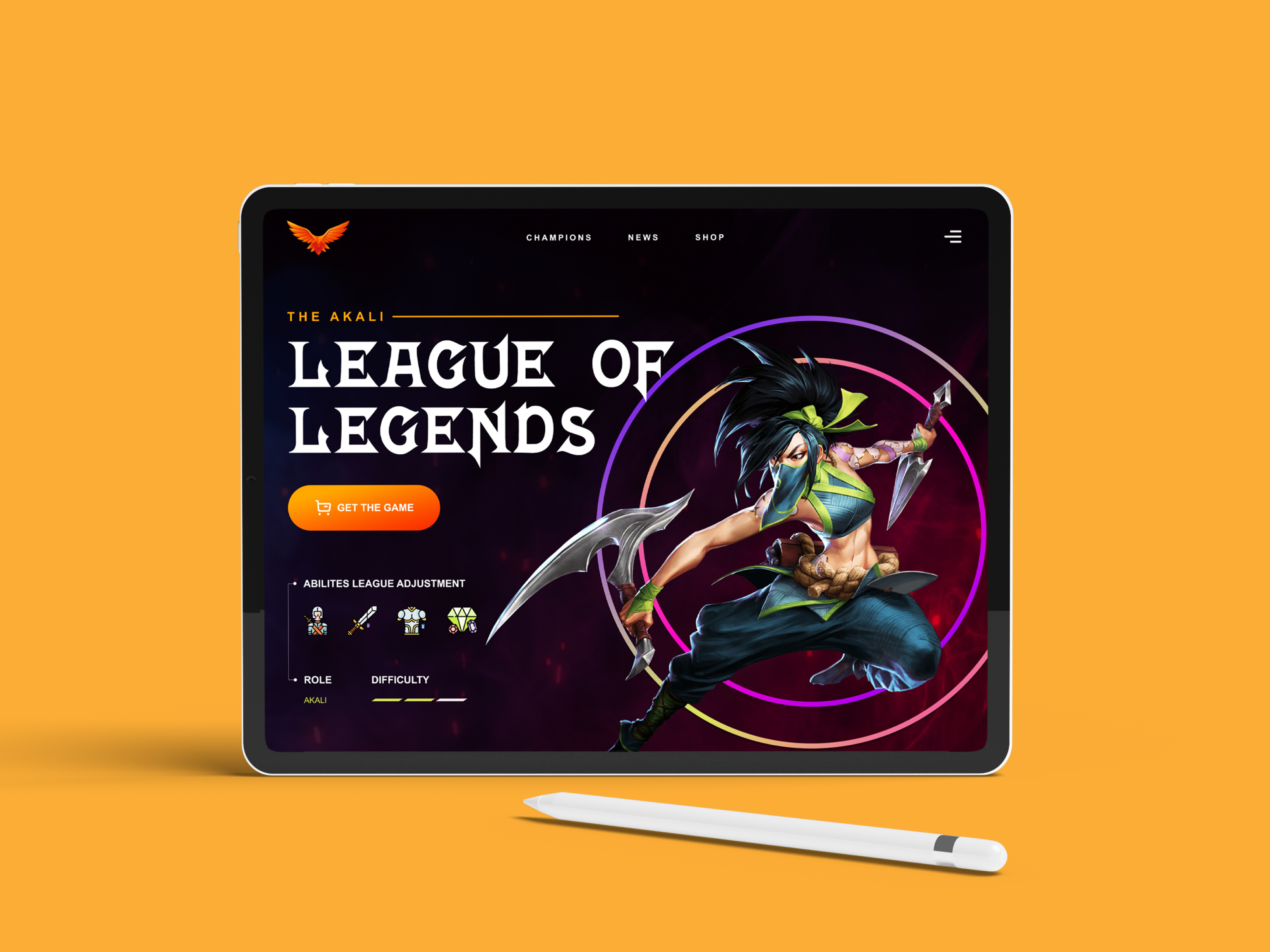 League of Legends Avatar Landing Page by Oyolloo on Dribbble