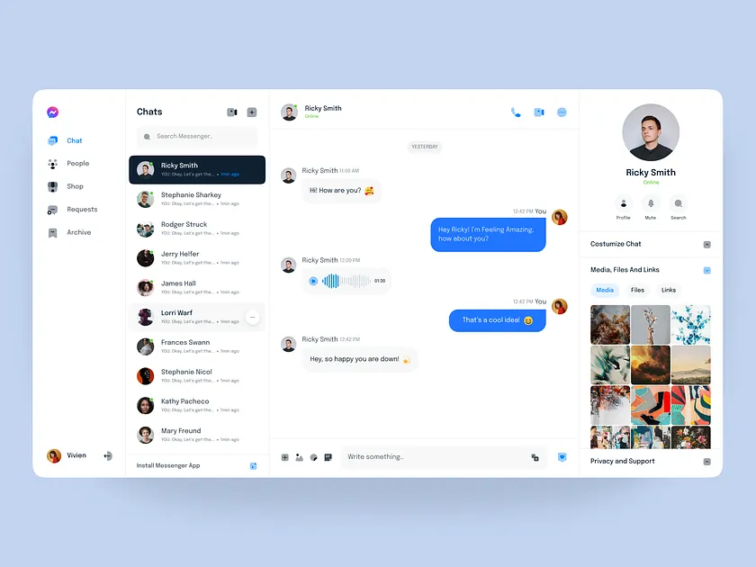 Messaging App designs, themes, templates and downloadable graphic ...