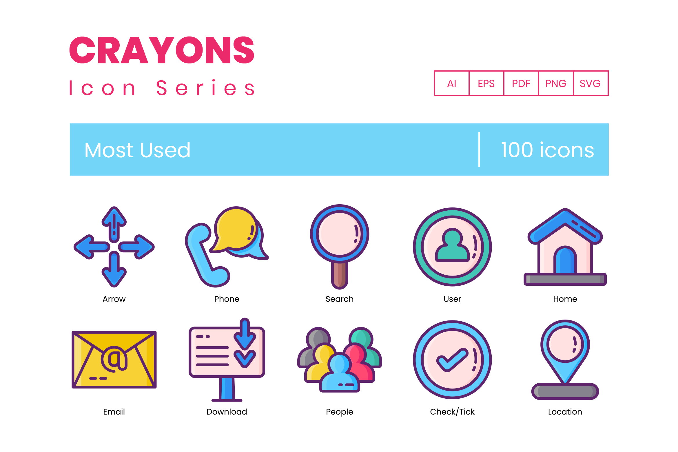 Most Used Icon Set by Krafted on Dribbble