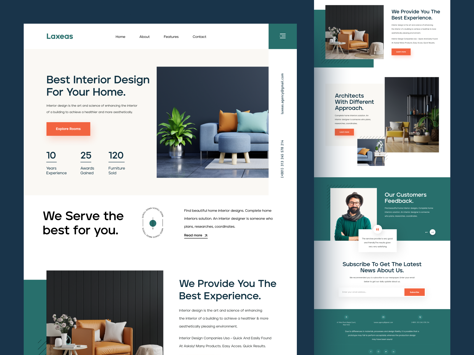 Interior Design Website by Sajon on Dribbble