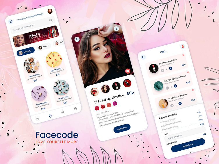 Beauty Products App UI Design by Codeflash Infotech LLP on Dribbble