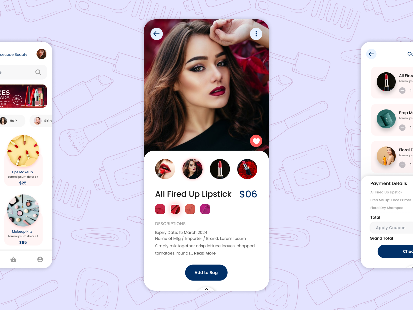 Beauty Products App UI Design by Codeflash Infotech LLP on Dribbble