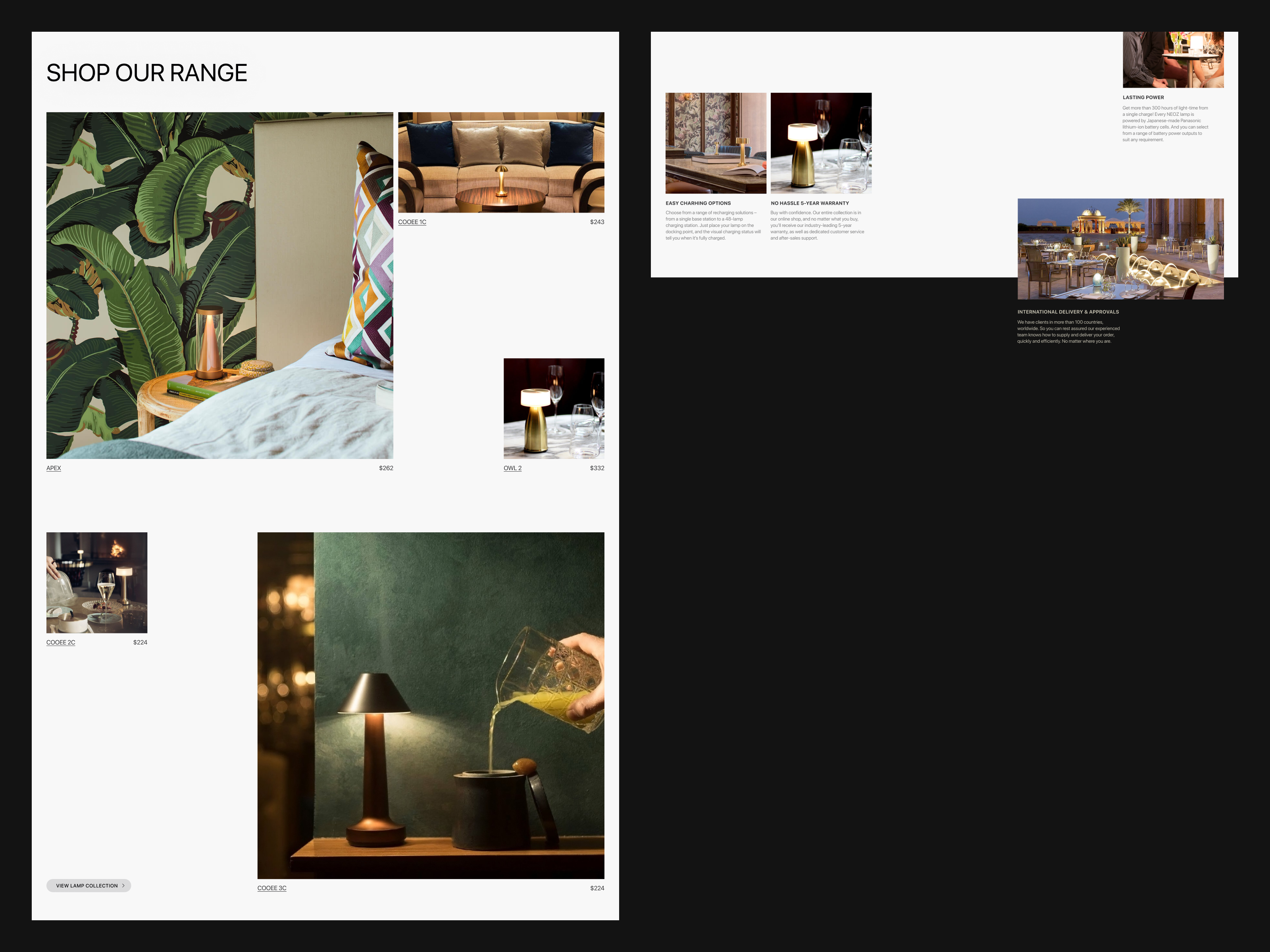 Landing page for a Cordless Table Lamp Website by Daniel for Zajno on ...