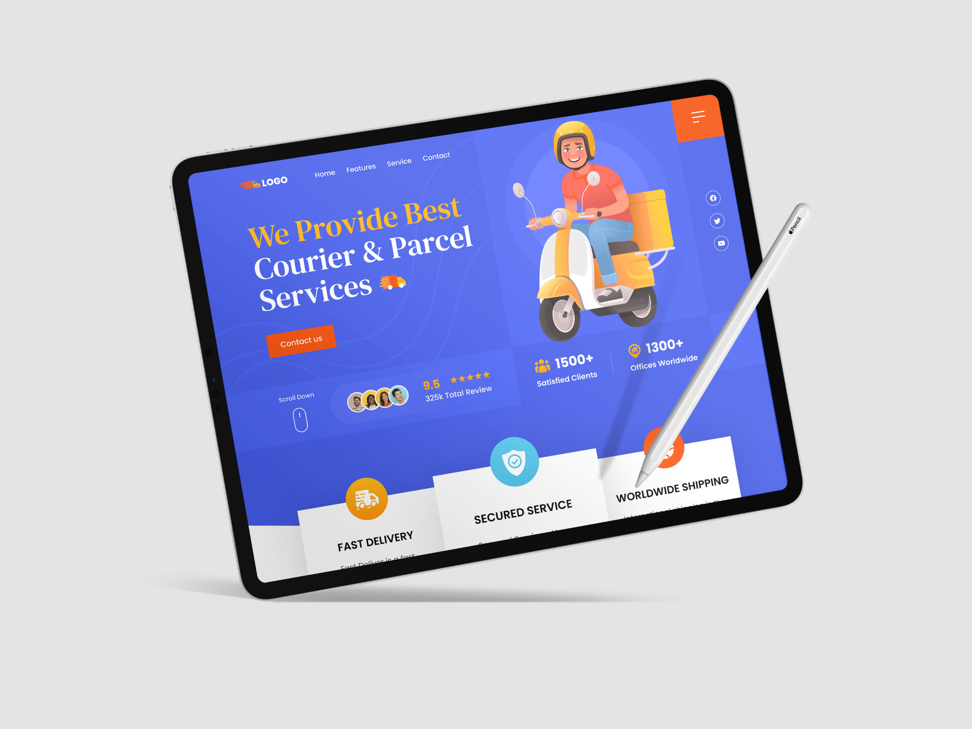 Non Stop Delivery Service Website by Oyolloo on Dribbble