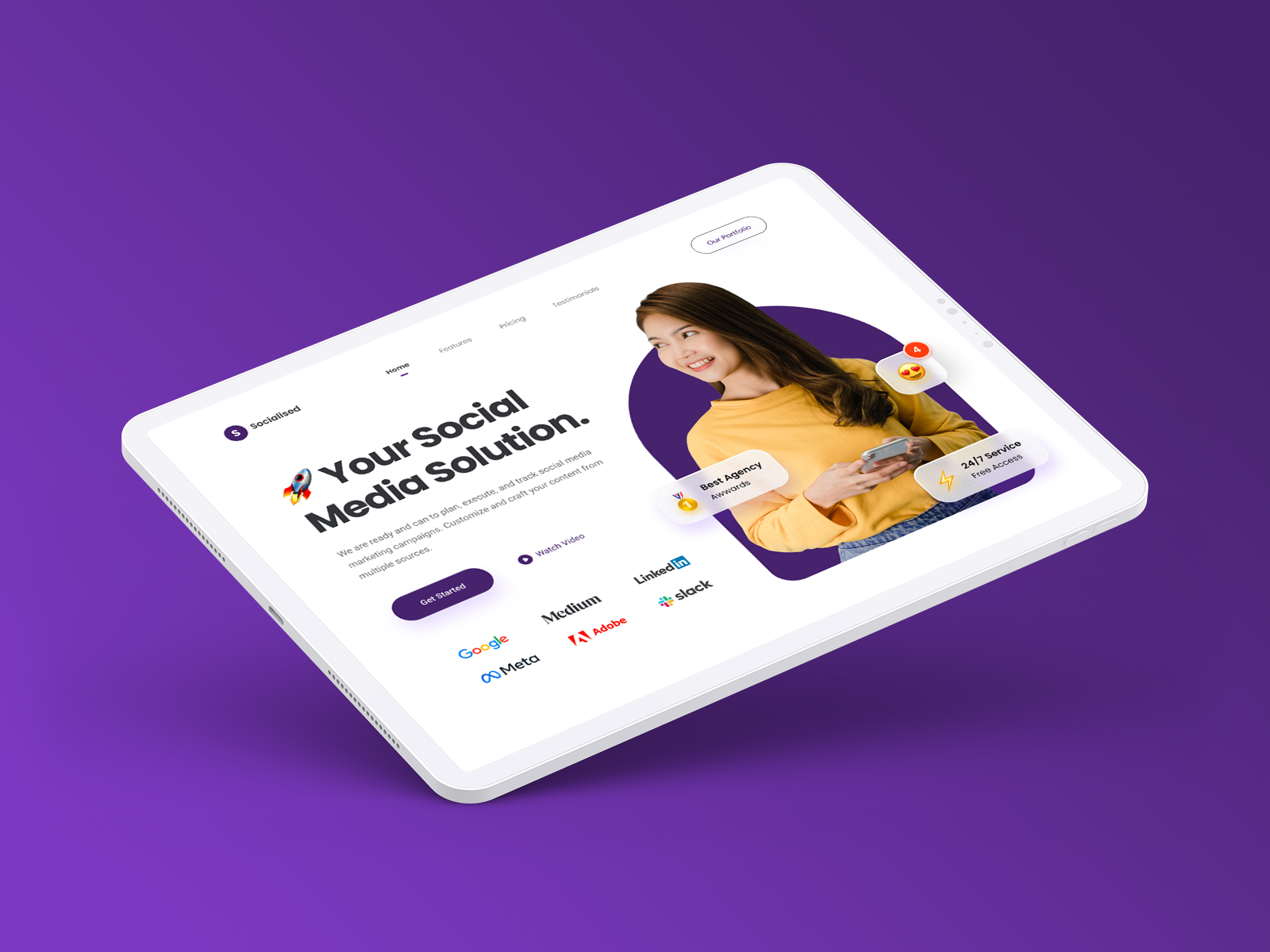 Socialised - Social Media Marketing Website by Andri Prasetia for SLAB ...