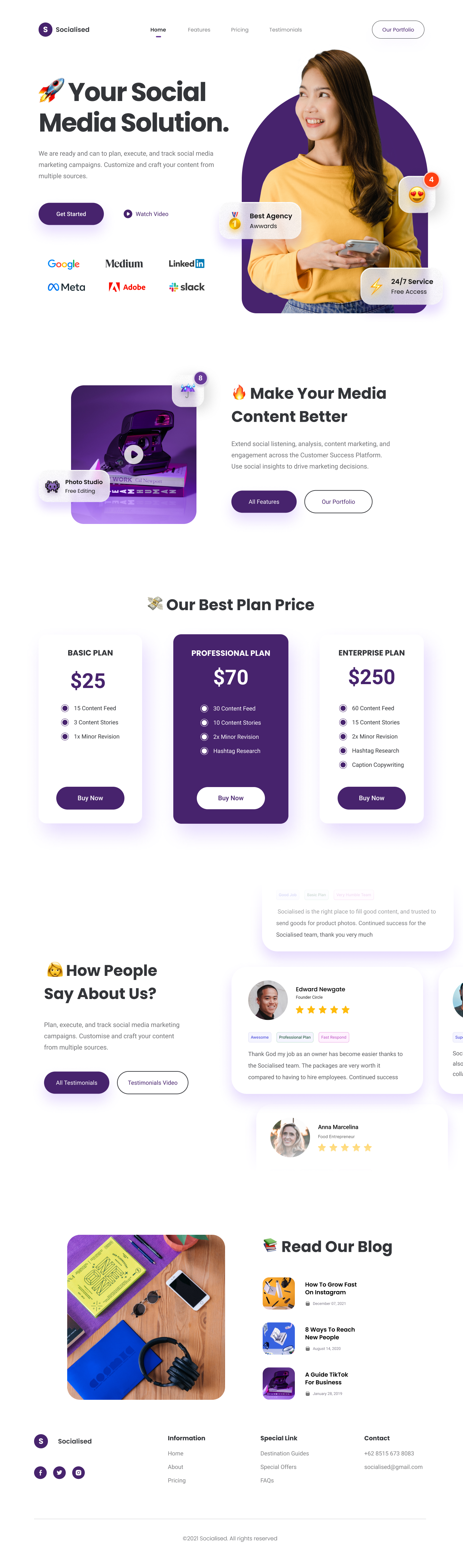 Socialised - Social Media Marketing Landing Page by Andri Prasetia for ...