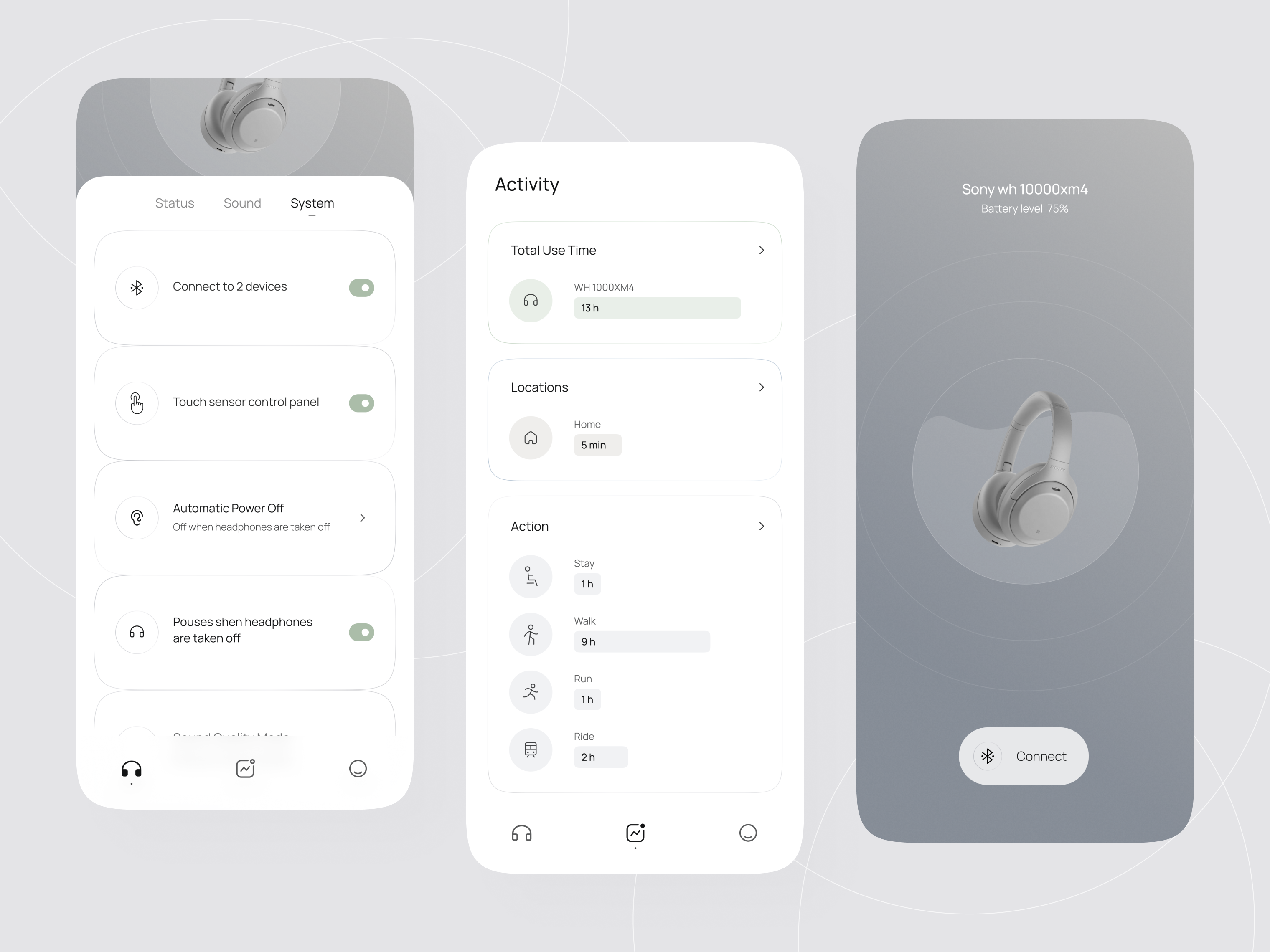 Headphones app concept by Tam Zarna on Dribbble