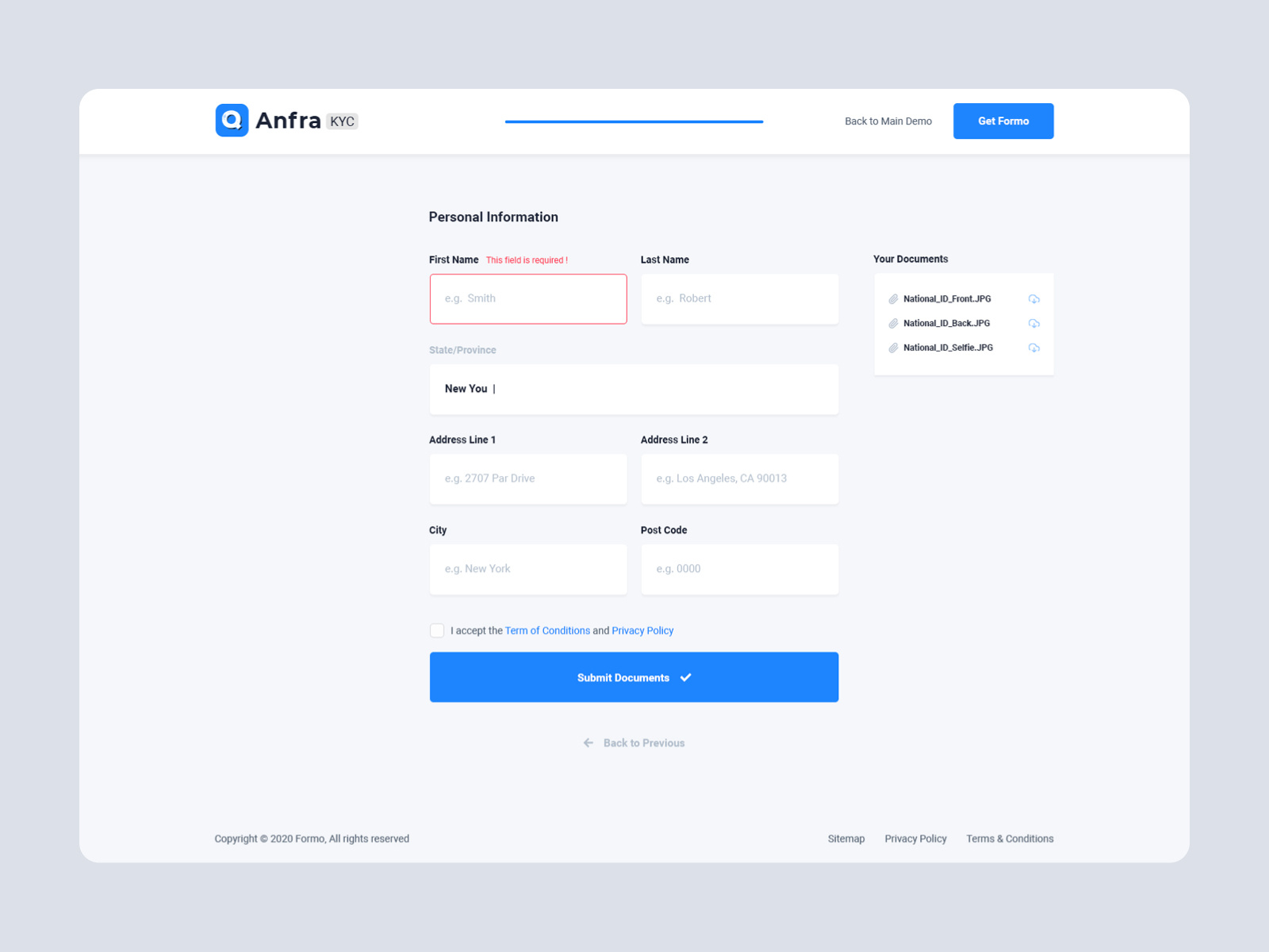 KYC Form by UIgigs on Dribbble