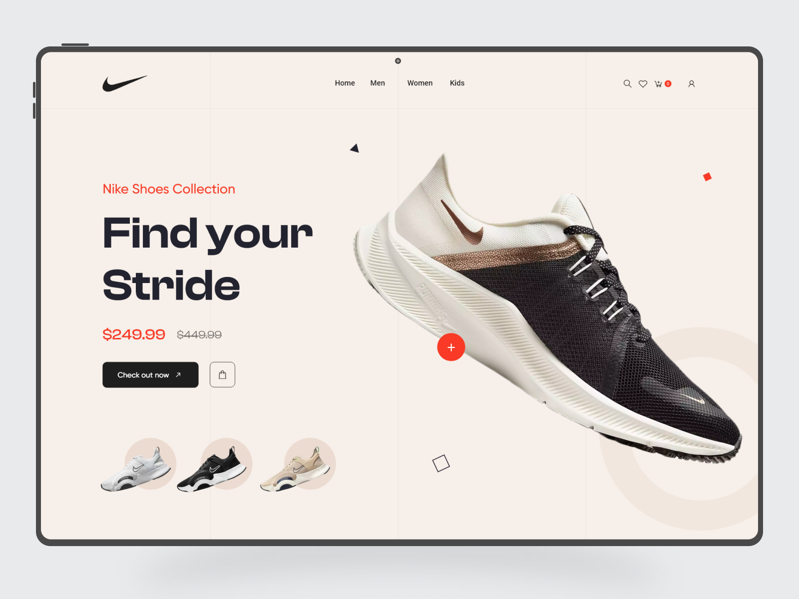 Nike Shoe Website landing page by Asib uz zaman Nahid on Dribbble