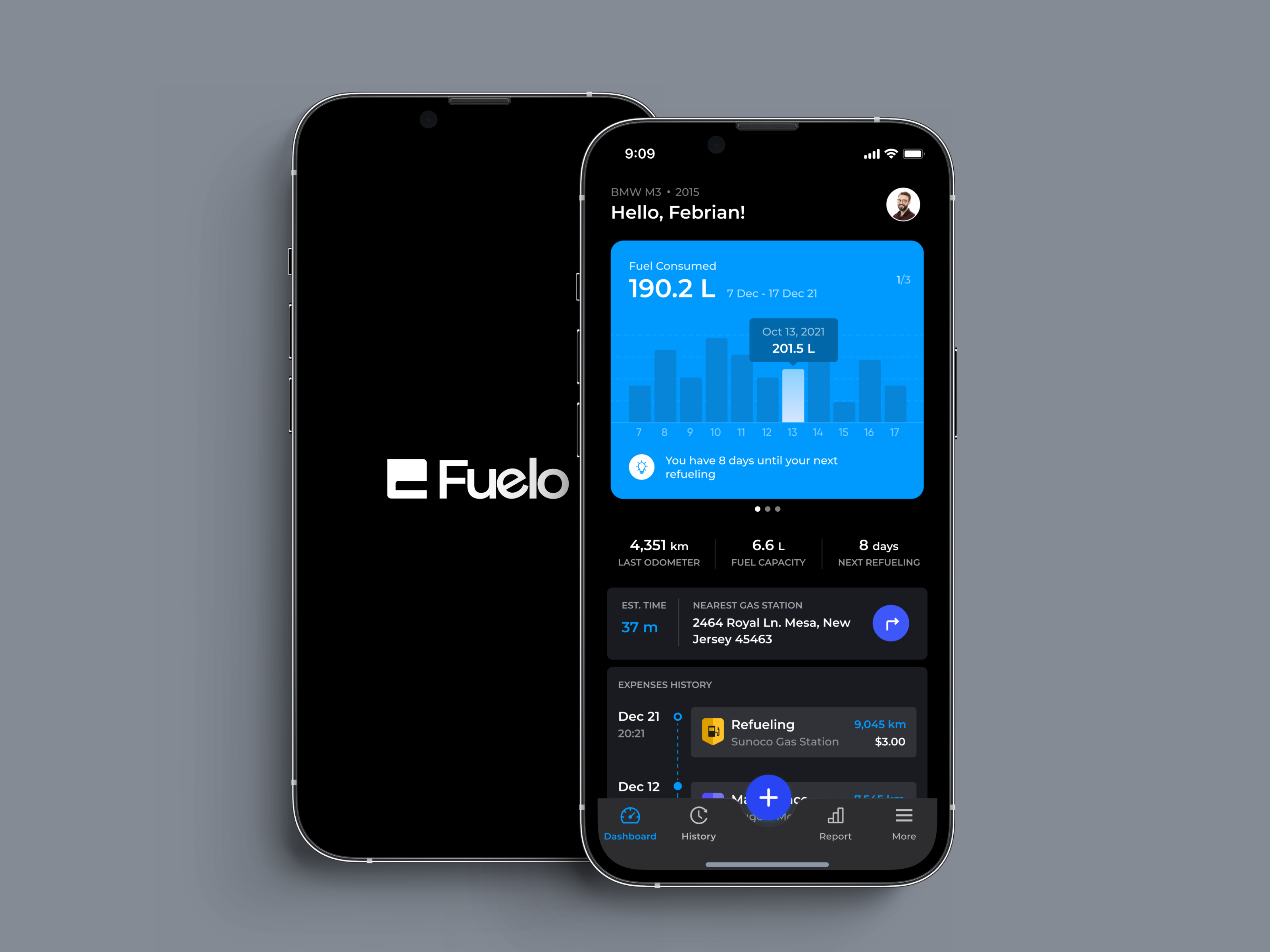 Fuelo - Fuel Expense Tracker App Concept by Yus Febrian for Sans ...