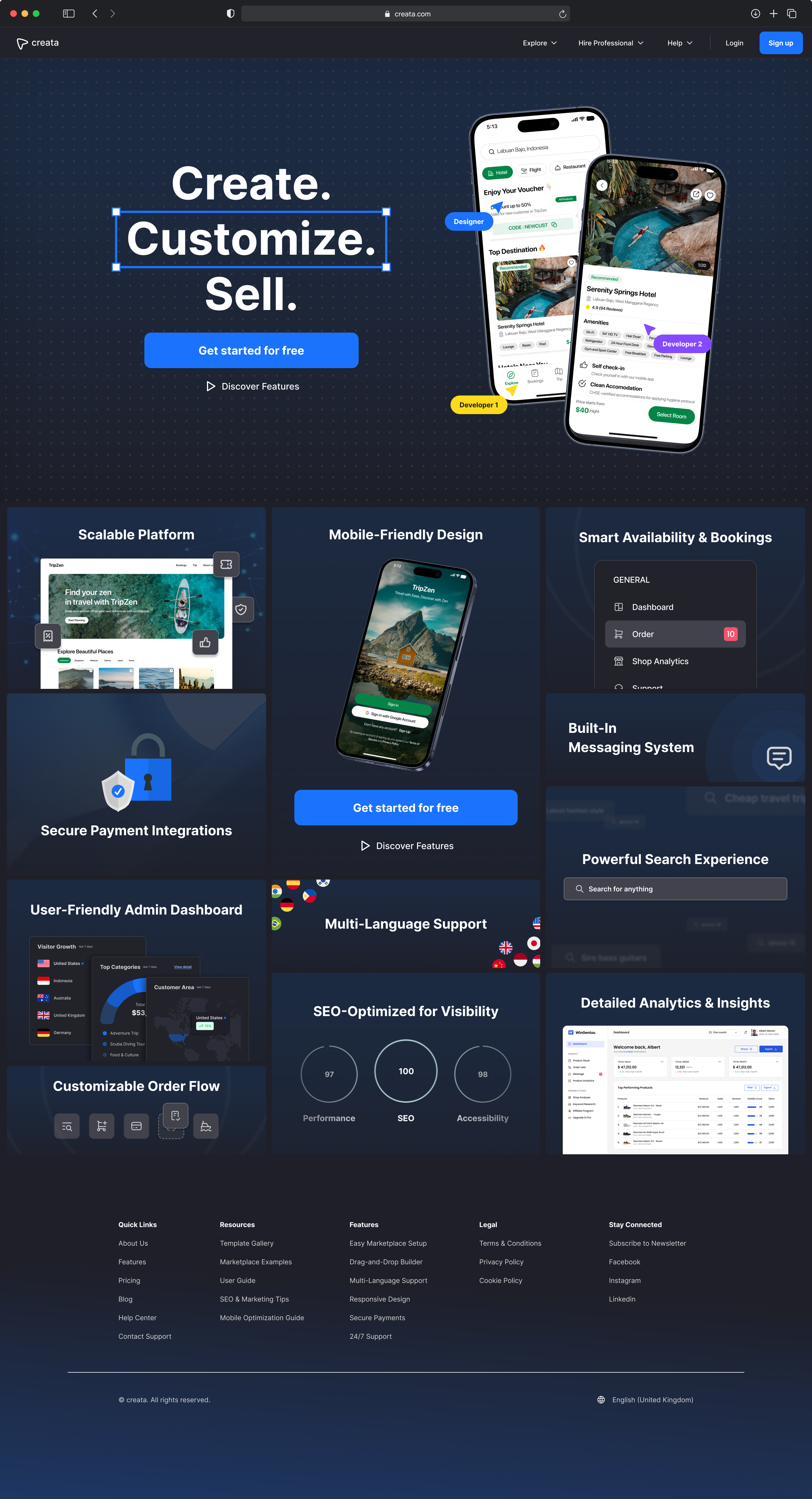 creata - No Code Web/App Builder Landing Page by Josh Verrell Davidson ...