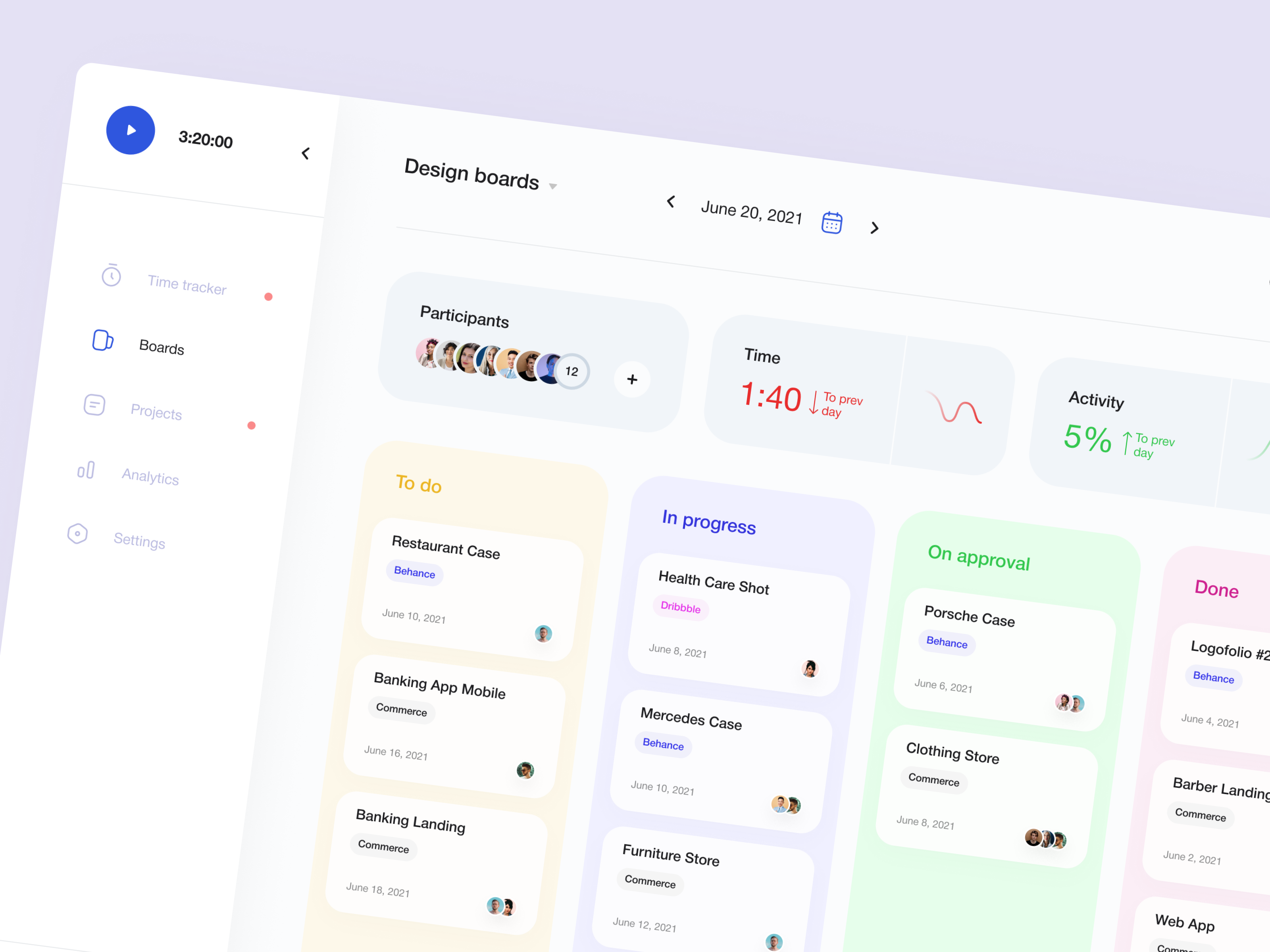 Task Tracker Web App by Dmitry Lauretsky for Ronas IT | UI/UX Team on ...