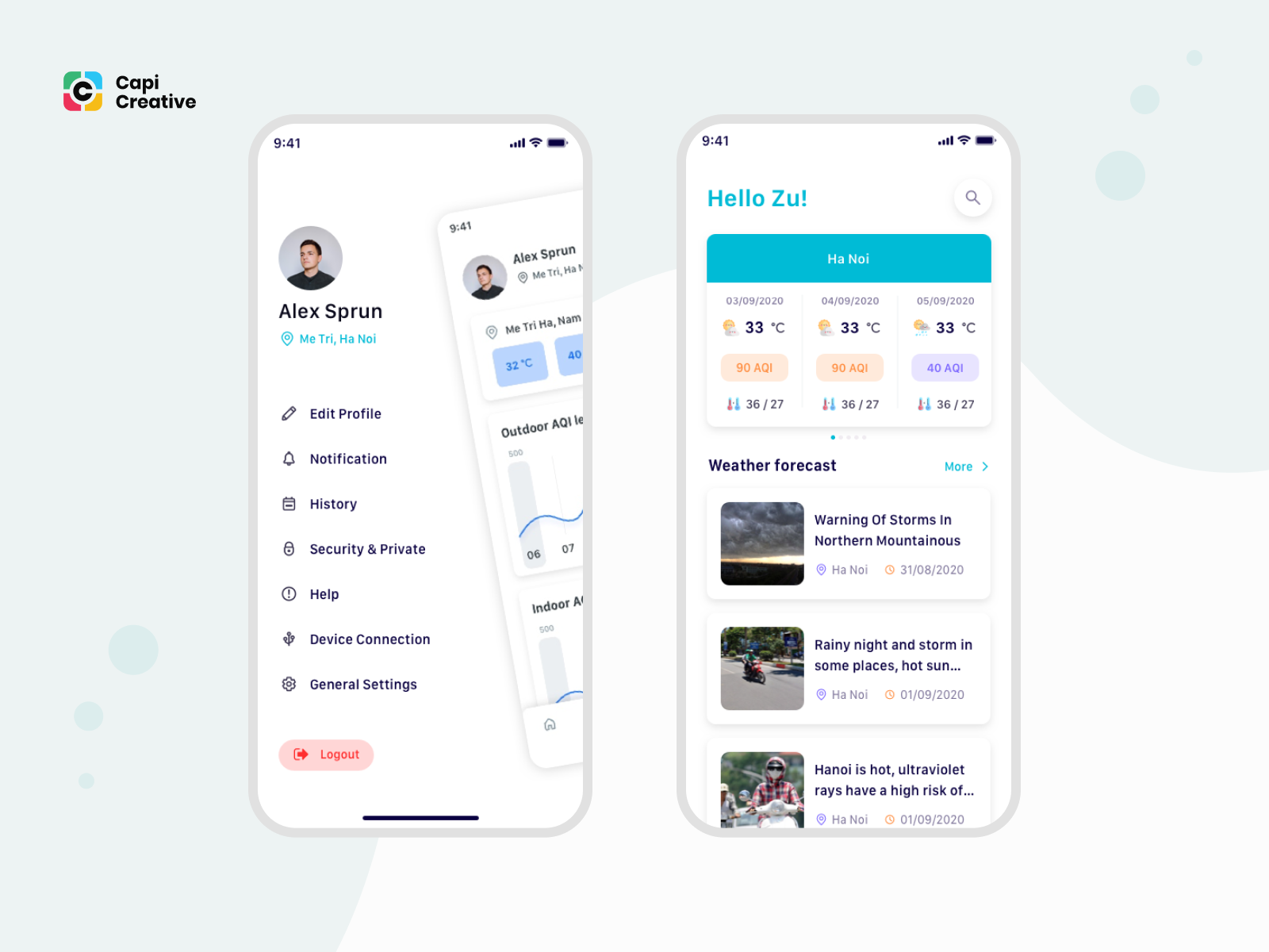 Airquaty - Air Quality App UI Kit by Capi Product on Dribbble