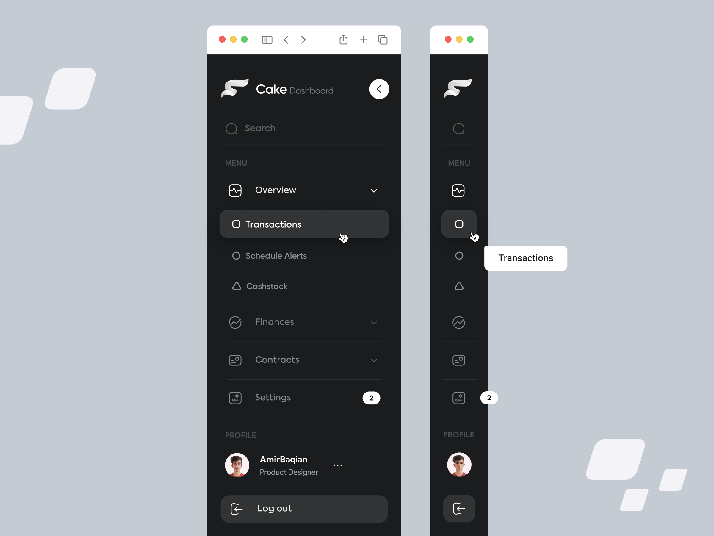 Sidebar Navigation - Light version 🔥🥳 by Amir Baqian for Ace Design on ...