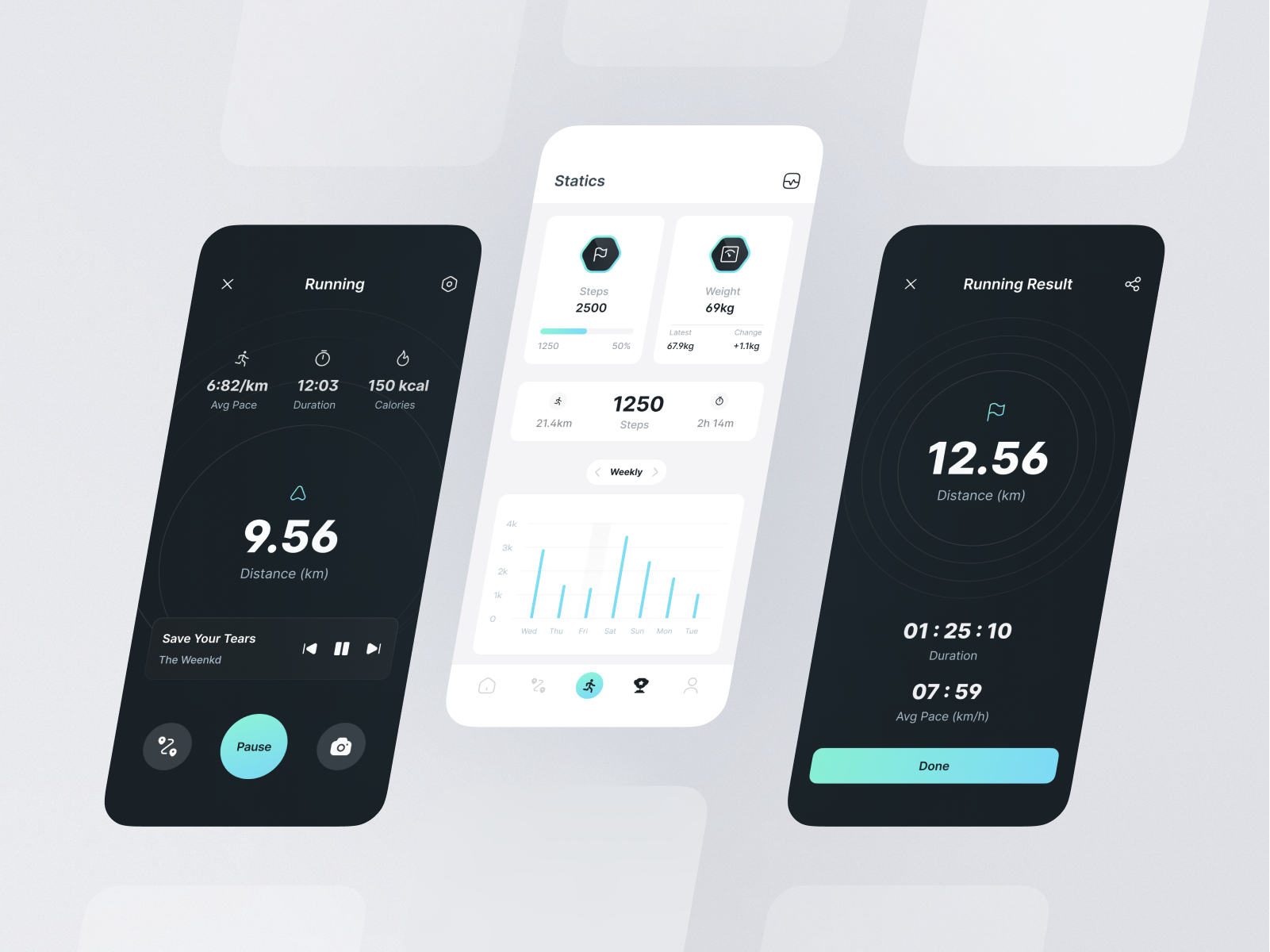 Step Tracker App by Sam Shafaei for Echo on Dribbble