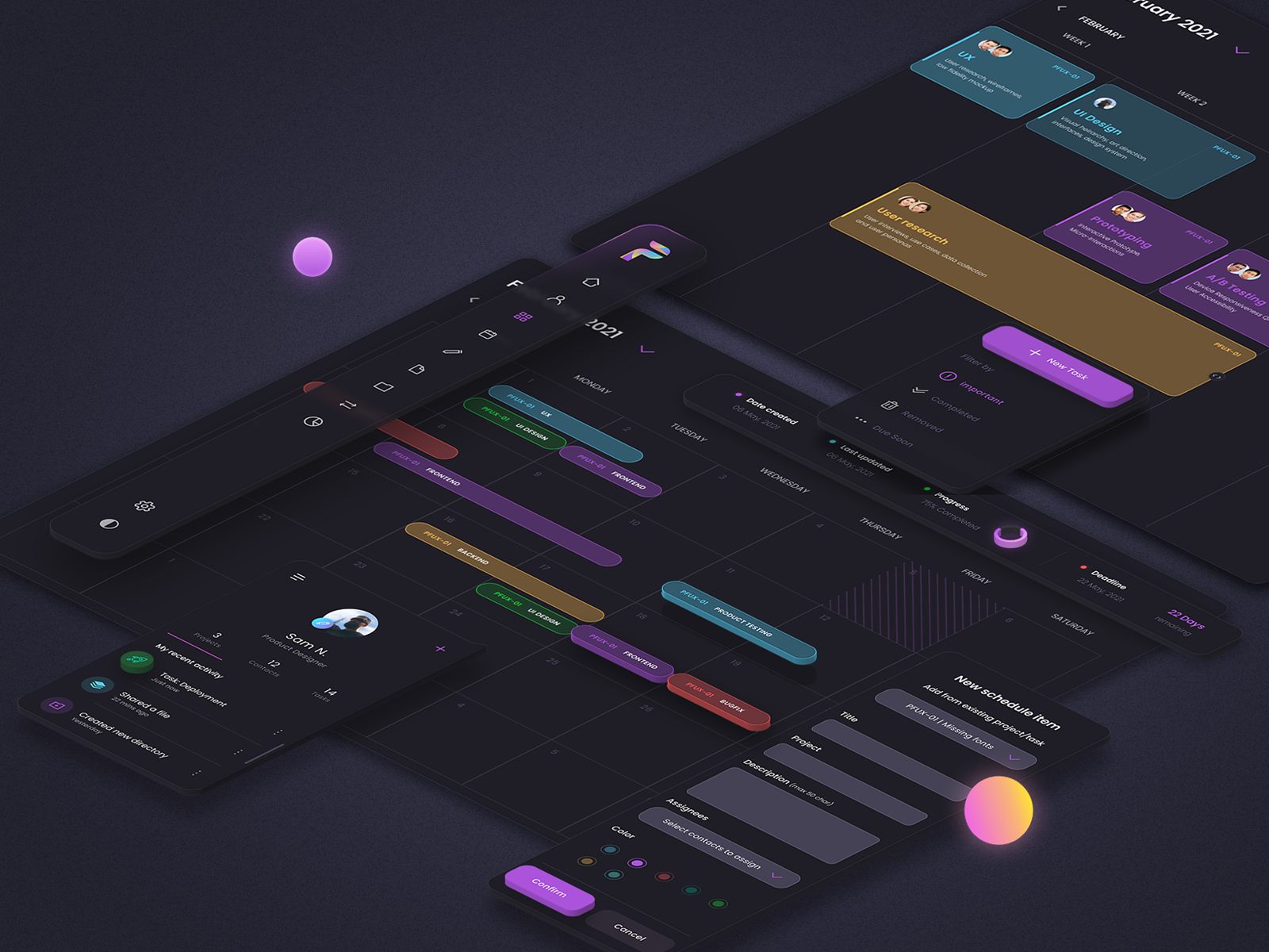 ProFlow 📅 - Taskflow and Project Management App by Sam Norris on Dribbble
