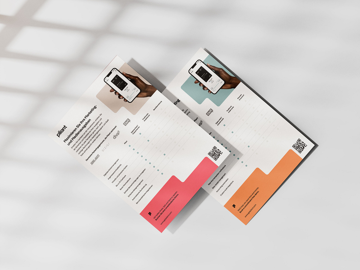 Pliant marketing flyers by Pedro Iwamoto for Pliant design team on Dribbble