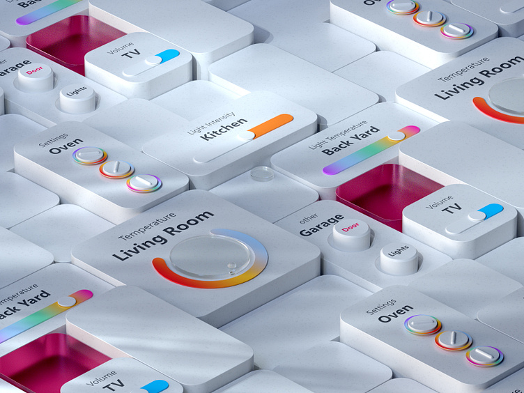 3d Ui Elements by GIORGI familybusyness on Dribbble