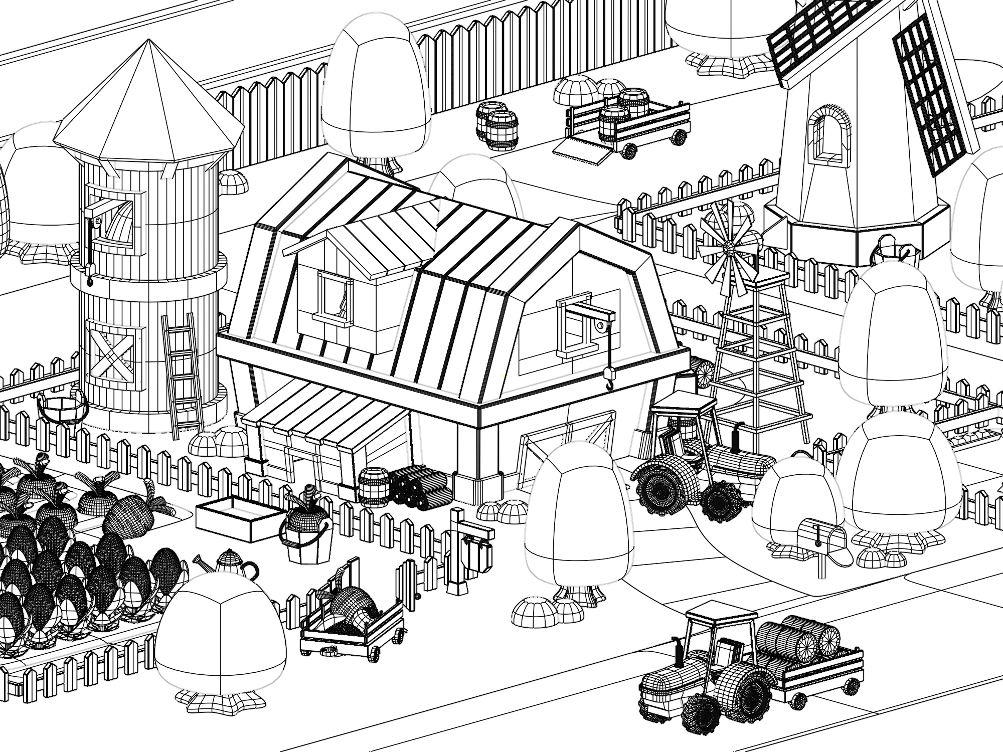 3D Isometric Farm Illustration by M Wildan Cahya Syarief on Dribbble