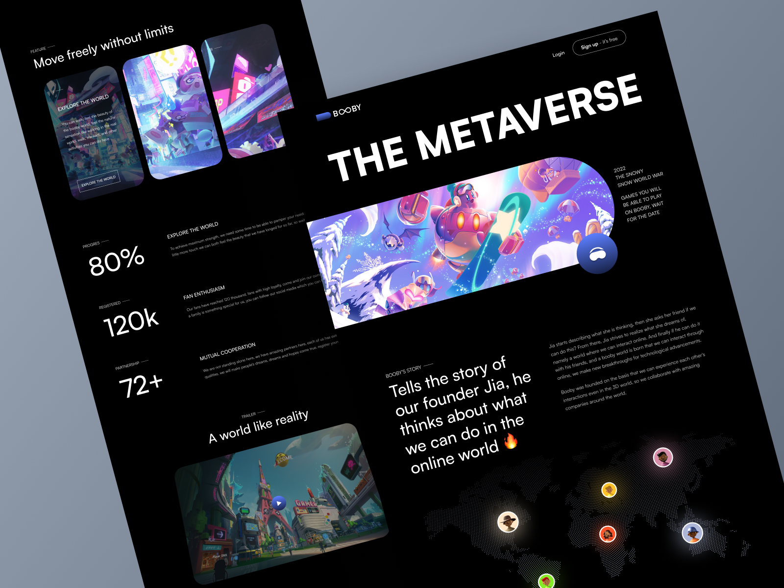 Booby - Metaverse Landing Page by Ariq Ibrahim on Dribbble