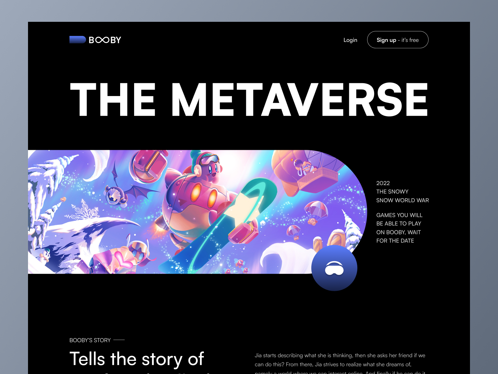 Booby - Metaverse Landing Page by Ariq Ibrahim on Dribbble
