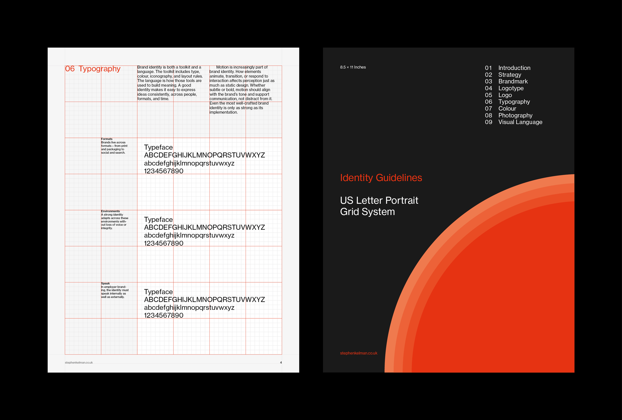 Brand Identity Guidelines Grid System – Letter Portrait by Stephen ...