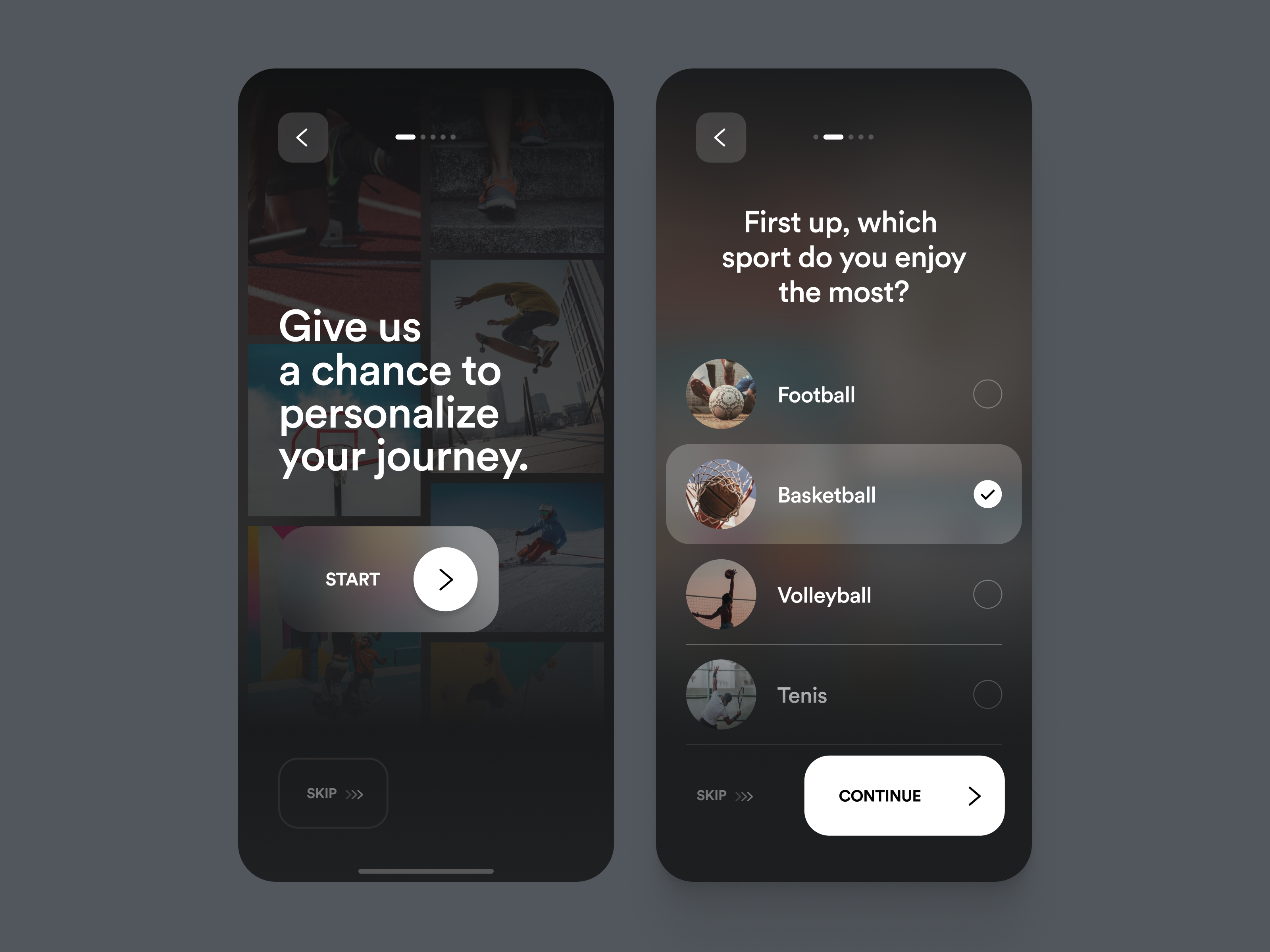 Sports Diary App by Jakub Dobek for unitflows on Dribbble