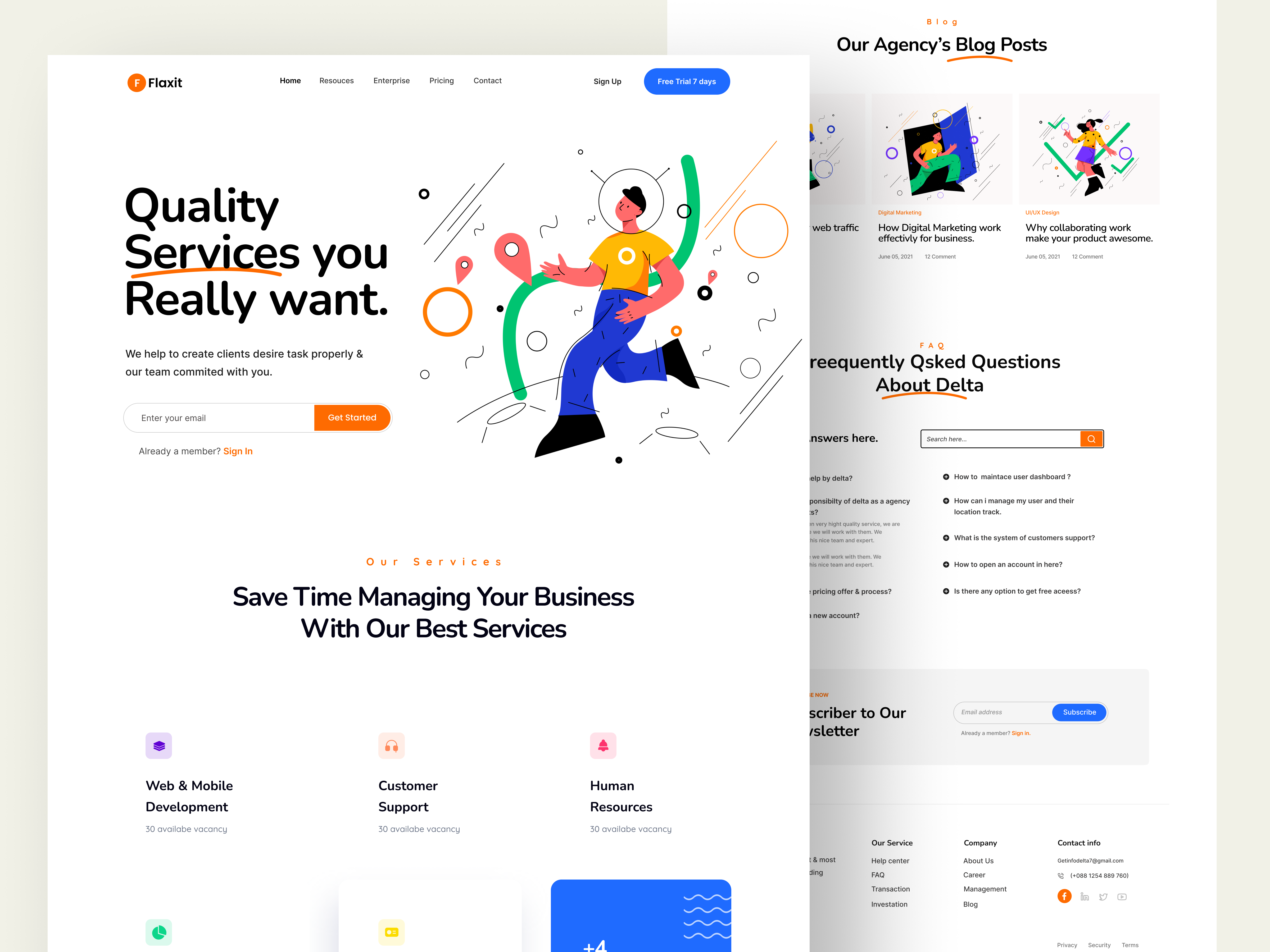 Agency website Design UI by Madhu Miah for Piqo Studio on Dribbble