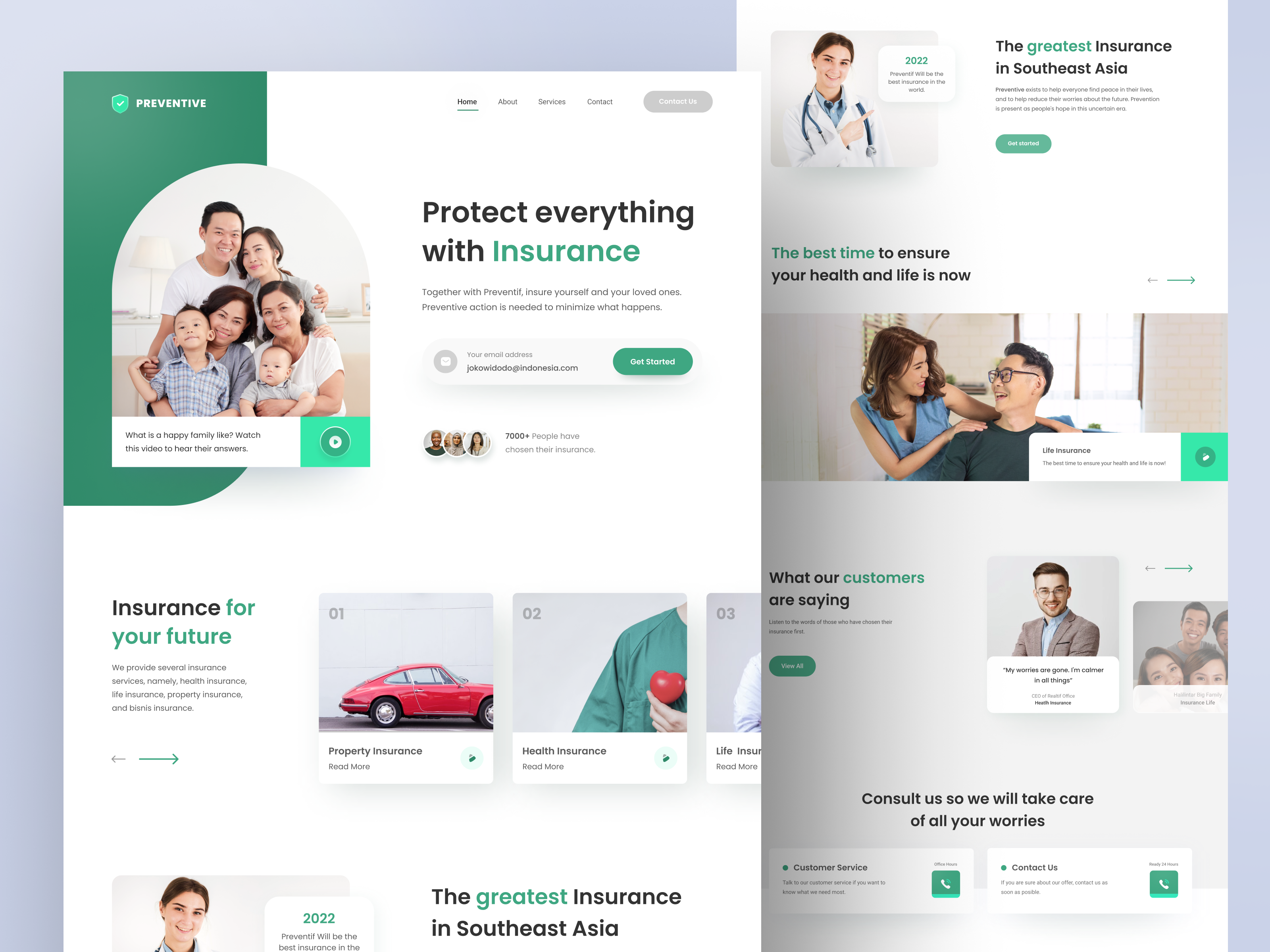 Insurance Landing Page by Latiful Fajar on Dribbble