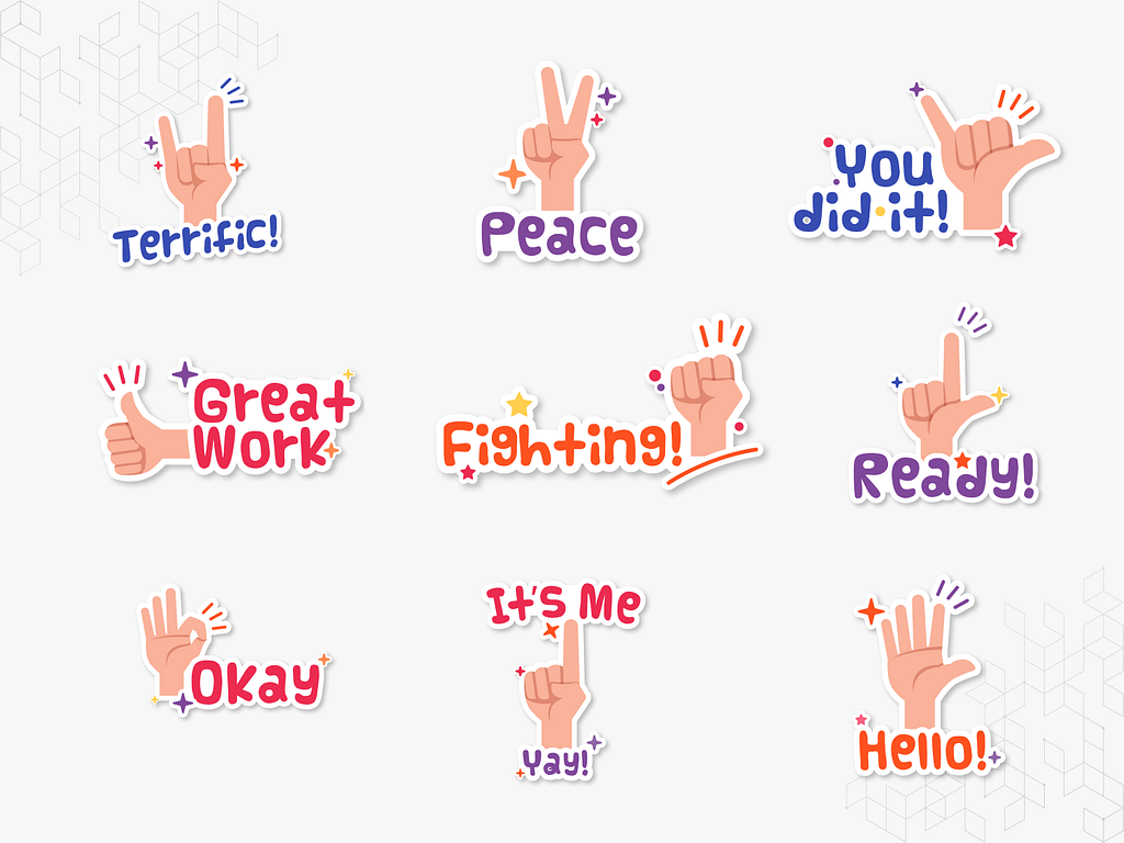 Sticker - Cute Hand by Ilham Anugrah on Dribbble